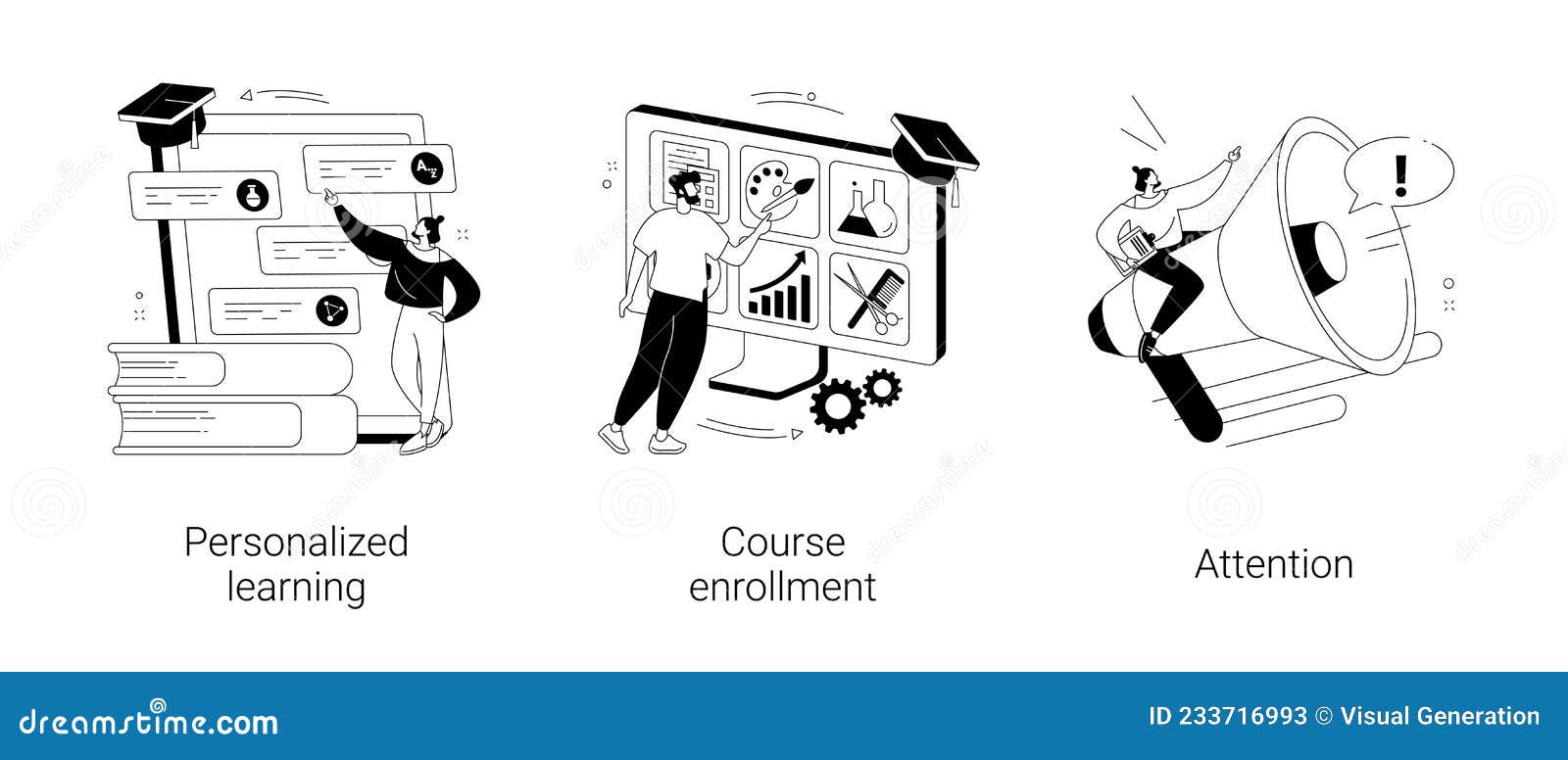 Flexible Study Plan Abstract Concept Vector Illustrations. Stock Vector ...