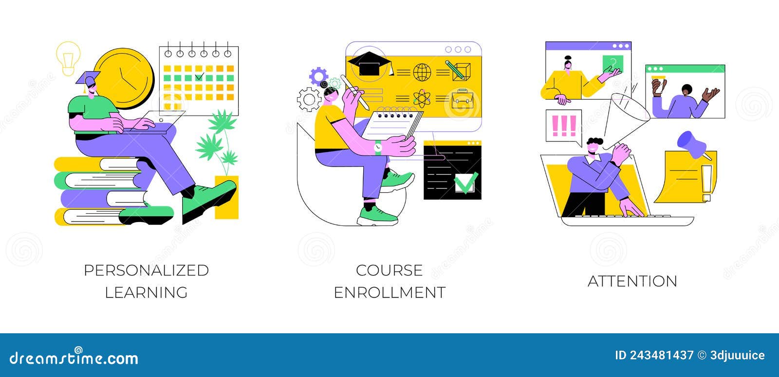 Flexible Study Plan Abstract Concept Vector Illustrations. Stock Vector ...