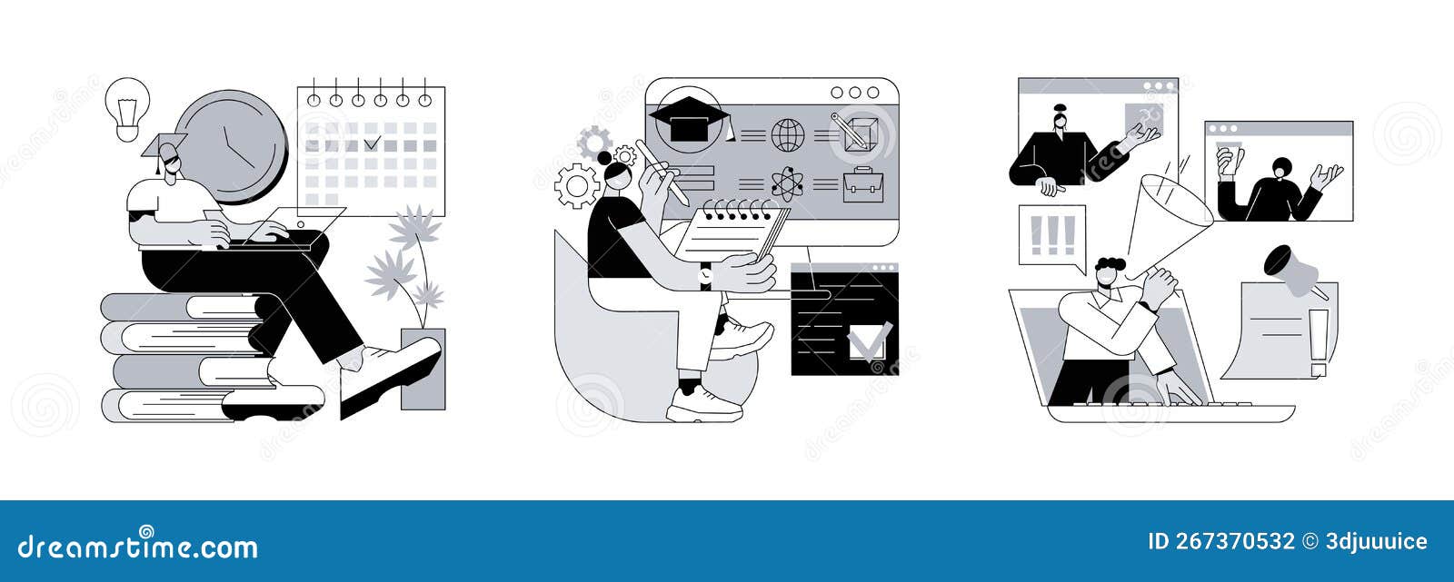 Flexible Study Plan Abstract Concept Vector Illustrations. Stock Vector ...