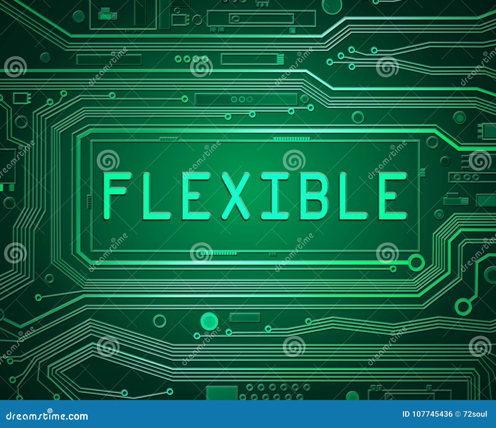 Flexible Technology Concept. Stock Illustration - Illustration of ...