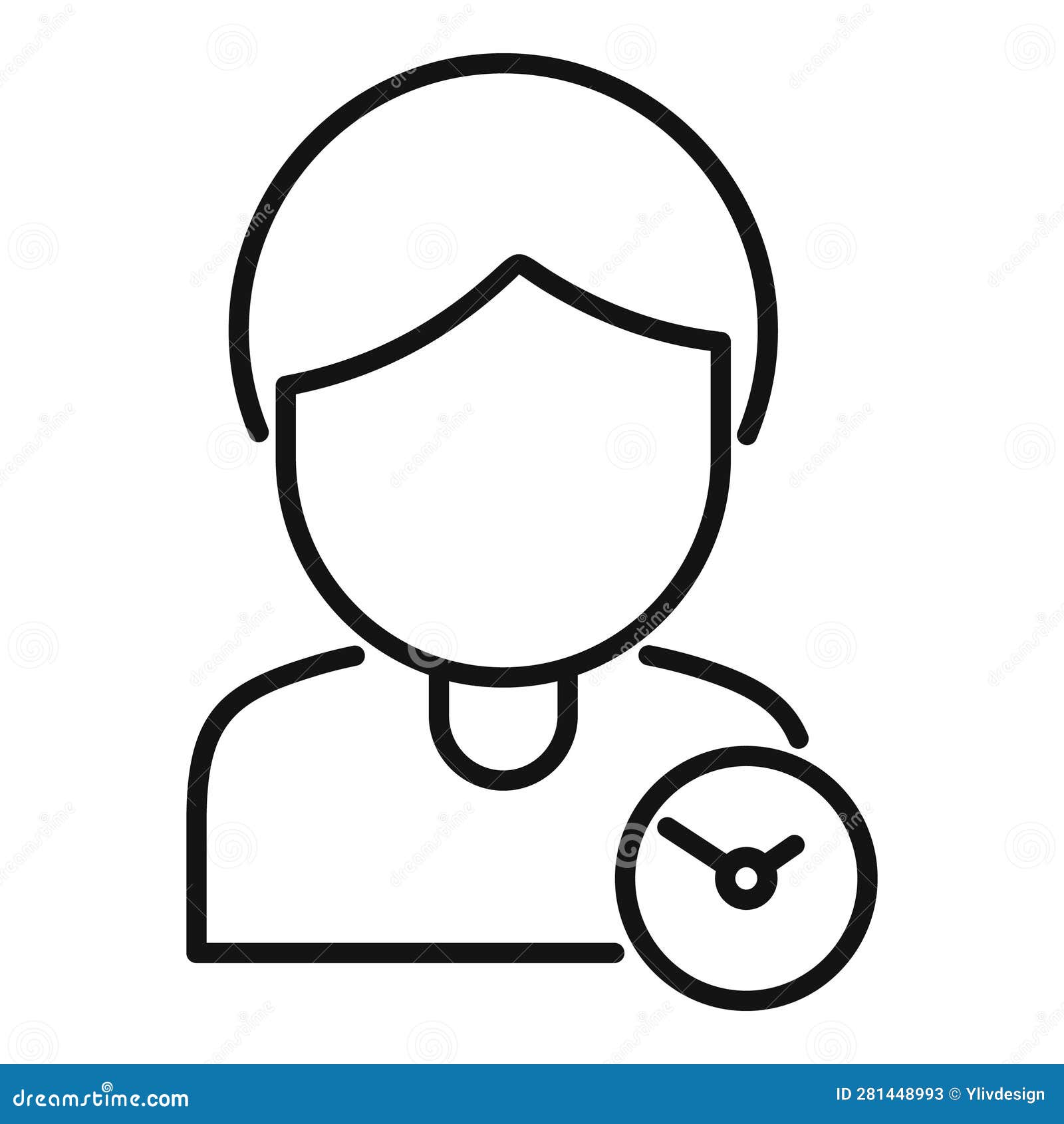 Flexible Time Icon Outline Vector. Office Work Stock Vector ...