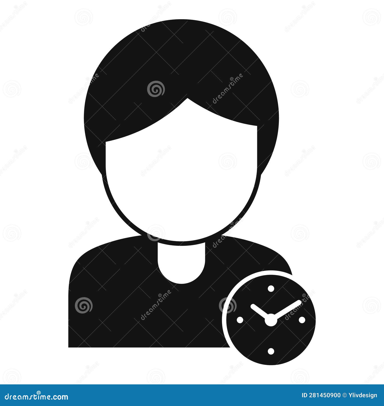 Flexible Time Icon Simple Vector. Office Work Stock Illustration ...