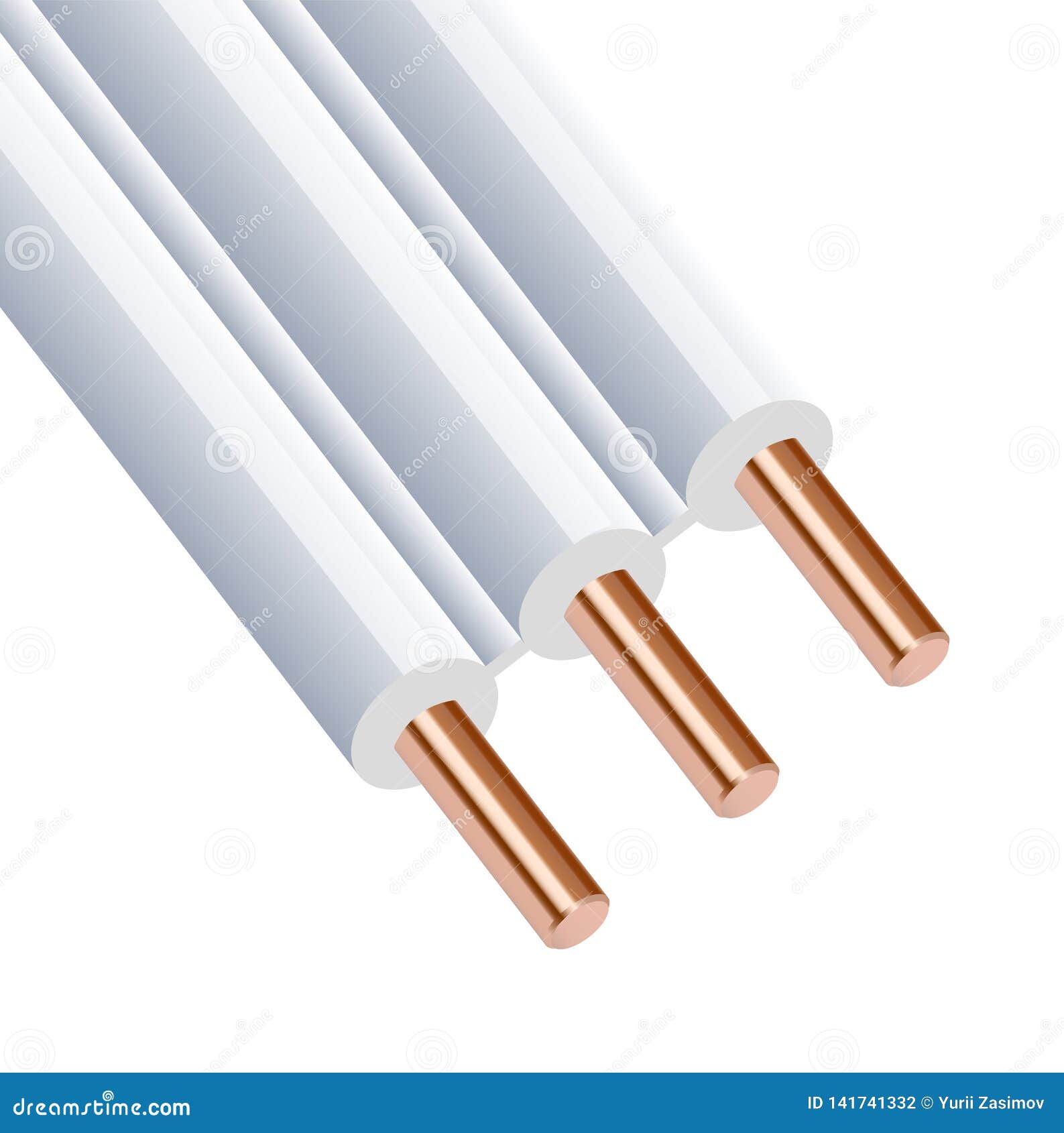 Electrical Copper Cable. Electric Wire. Connection Power Cable Power In ...