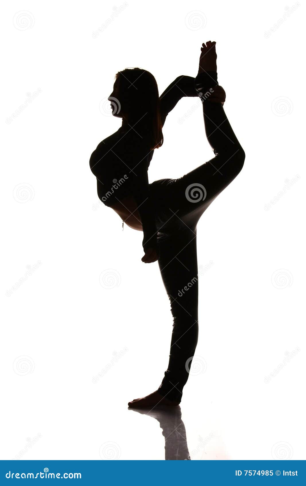 Flexible Woman Stretching Silhouette Stock Photography | CartoonDealer ...