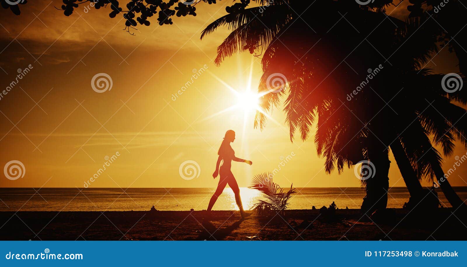 Flexible Woman Training on a Beach Stock Photo - Image of fashion ...