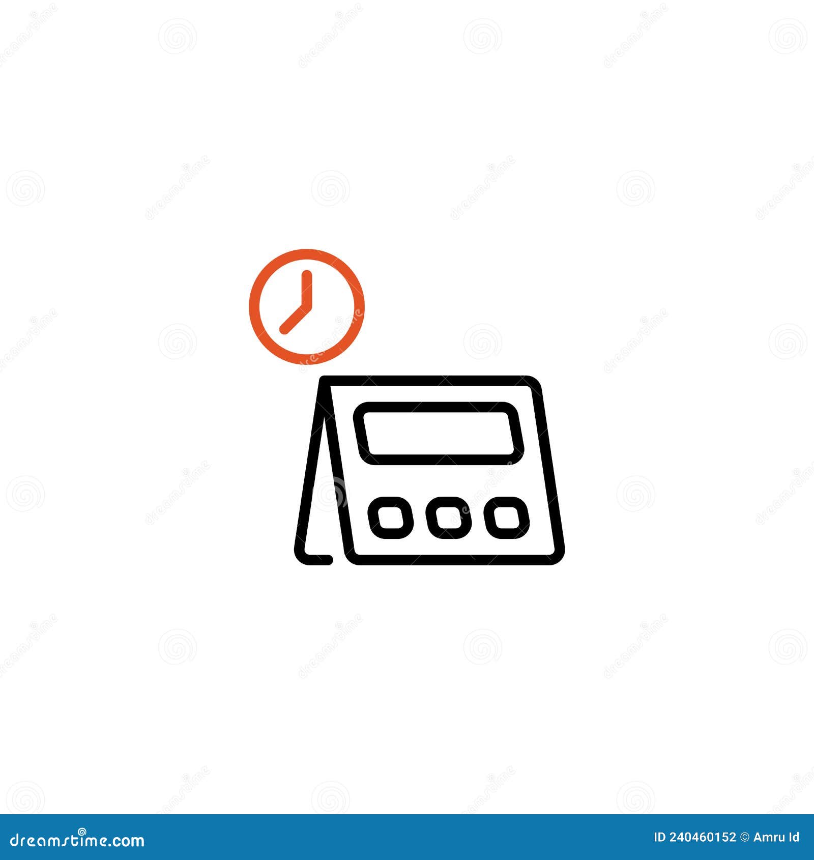 Flexible Work Job Outline Icon, Logo, and Illustration Stock Vector ...