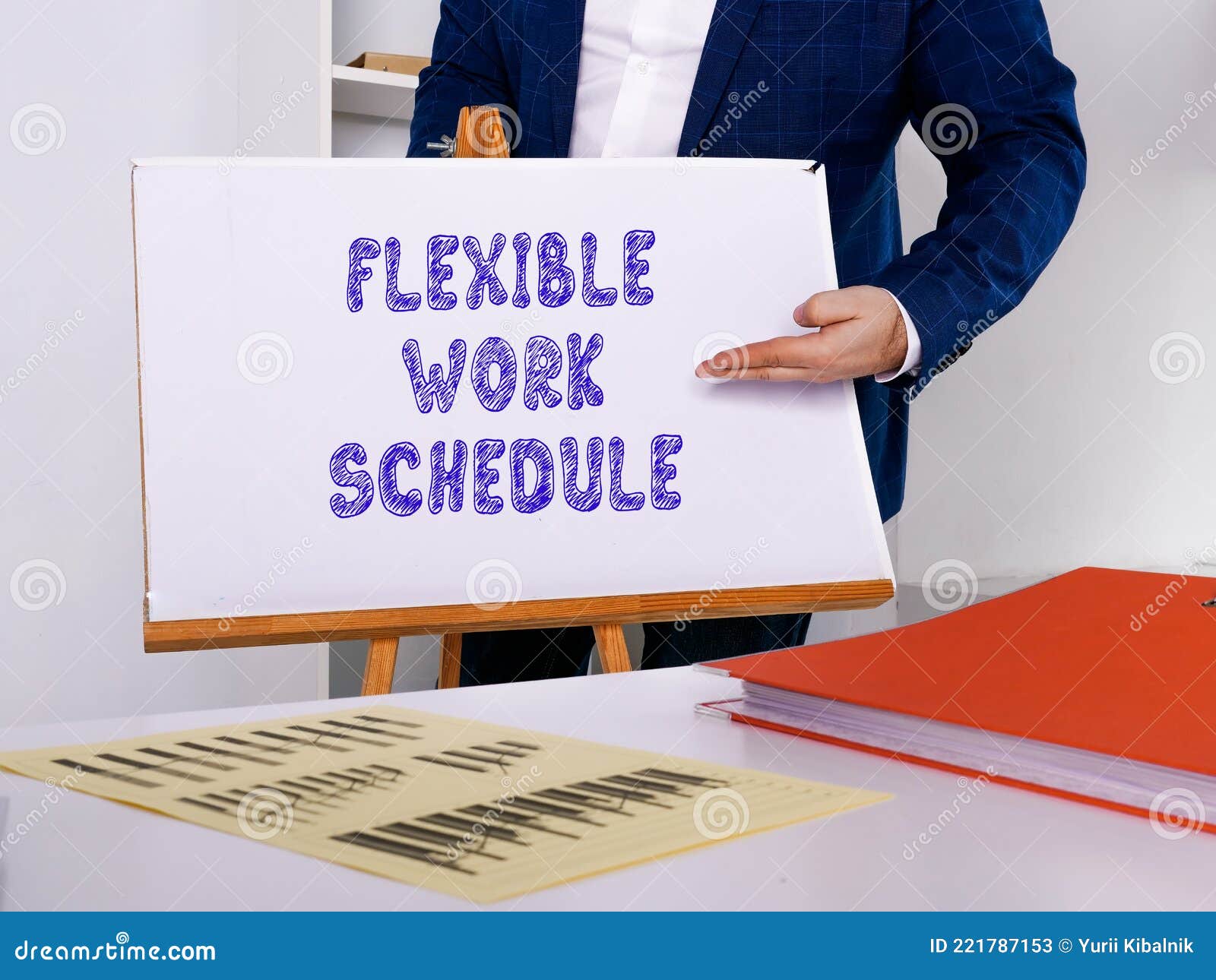 FLEXIBLE WORK SCHEDULE Phrase on the Page Stock Image - Image of ...