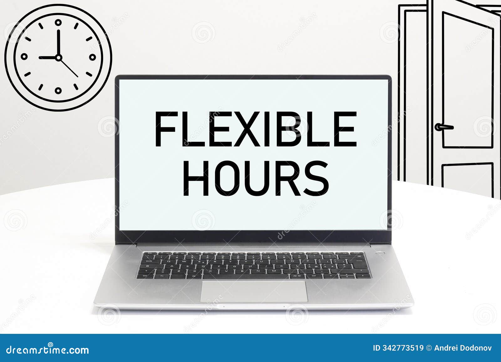 Flexible Working Symbol. Concept Words Flexible Working On Beautiful ...