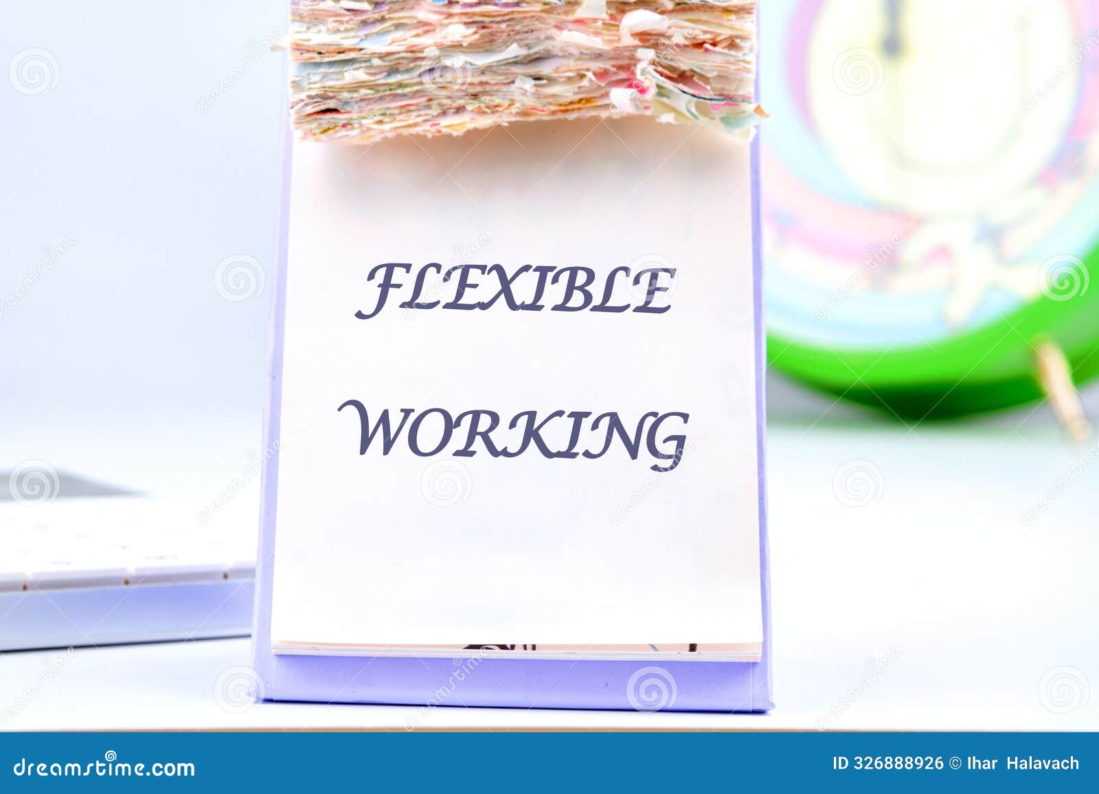 Flexible Working Symbol. Concept Words Flexible Working On Beautiful ...