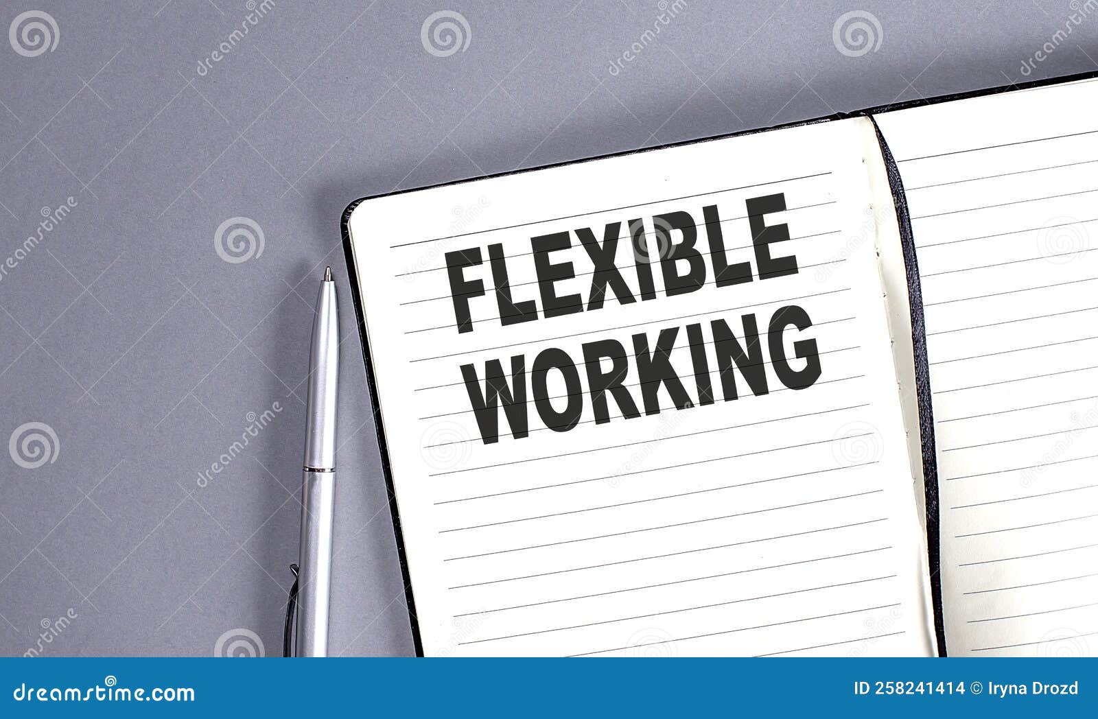 FLEXIBLE WORKING Word on the Notebook with Pen Stock Photo - Image of ...