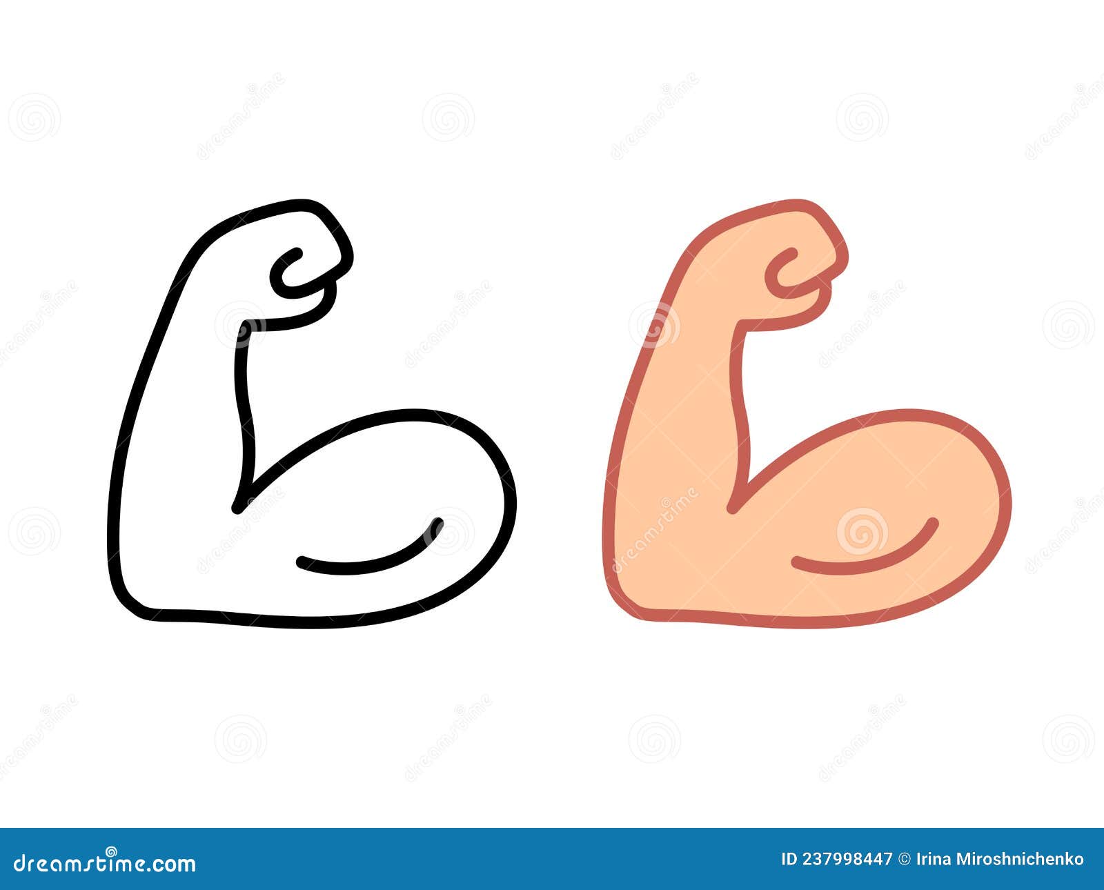 Flexing Arm Bicep Emoji Icon Stock Vector - Illustration of line ... Flexing Arm Bicep Emoji Icon Stock Vector - Illustration of line ...