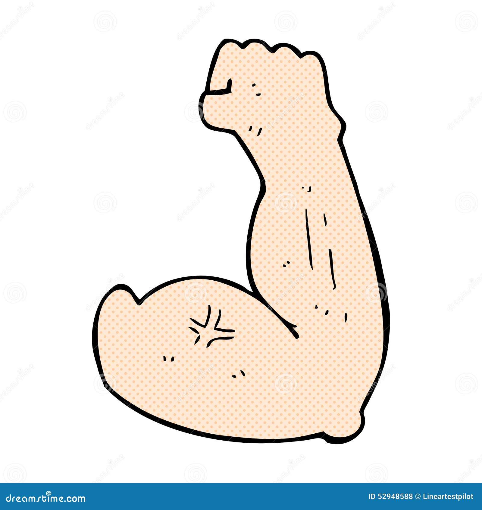 Flexing Bicep Comic Cartoon Stock Illustration - Illustration of ...