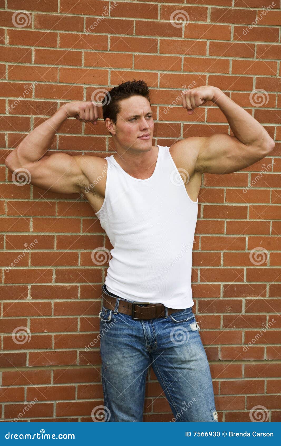 Flexing Bodybuilder stock photo. Image of male, healthy - 7566930