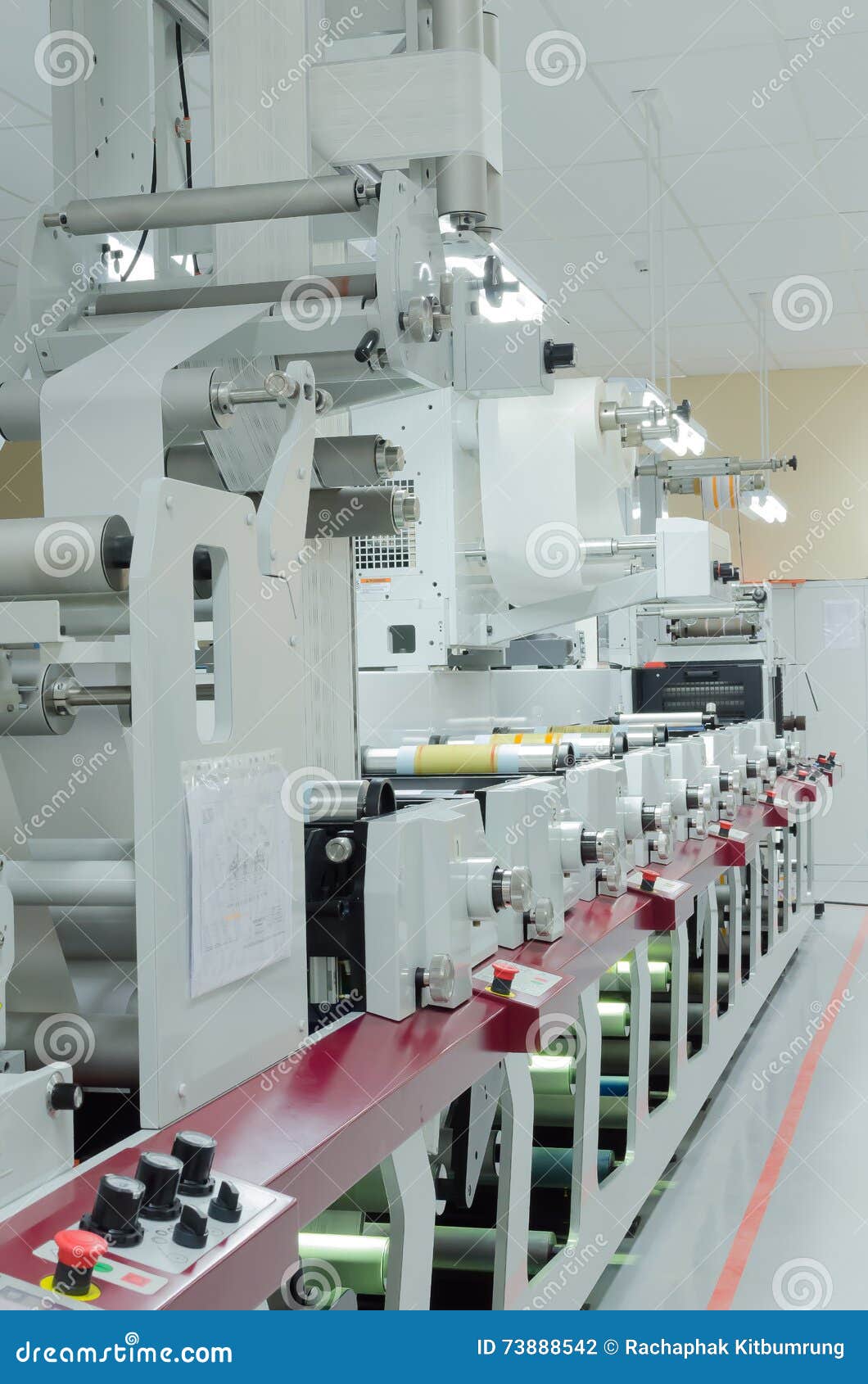 Flexo Roll Printing Machine on Packaging Industry Stock Photo - Image ...