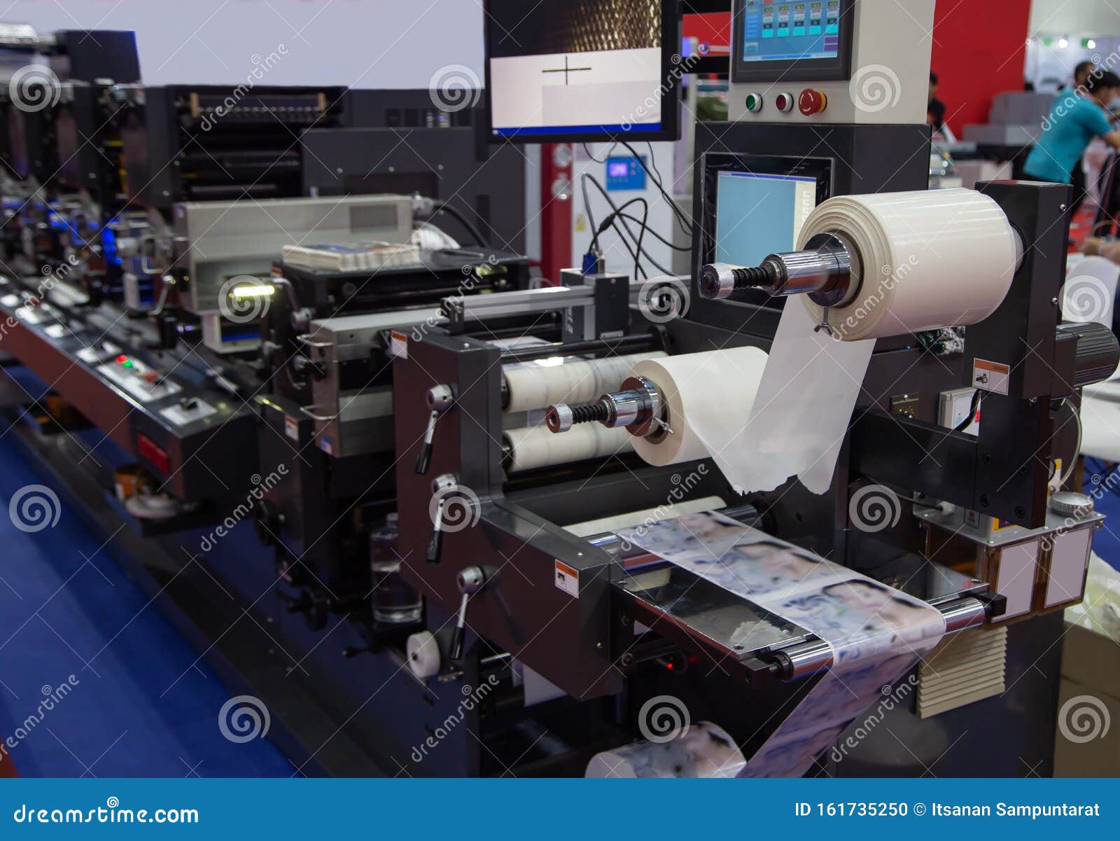 Flexographic Printing Press. Rotary / Flexo Press Machine. In-line ...