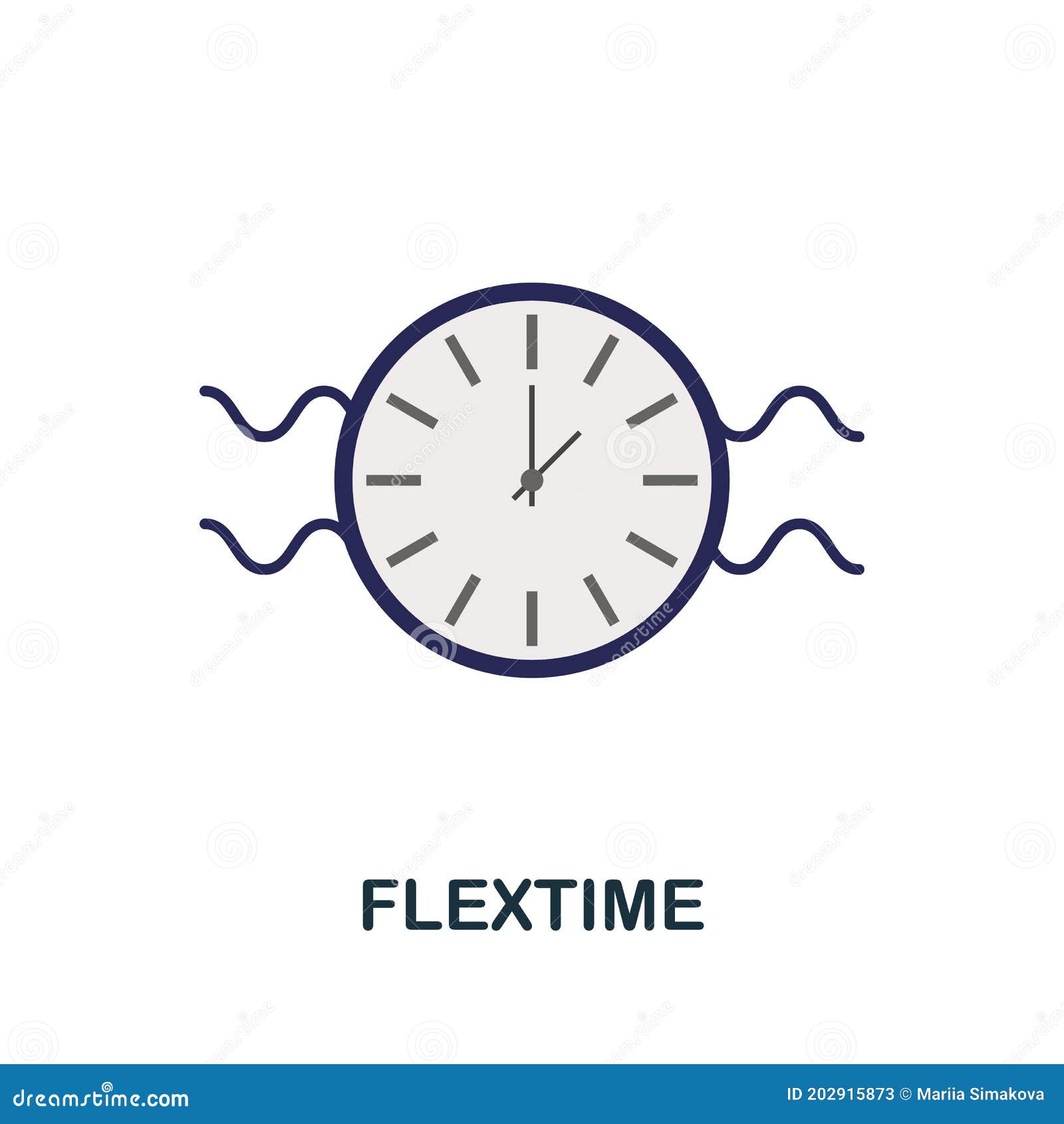 Flextime Icon. Simple Element from Online Education Collection ...
