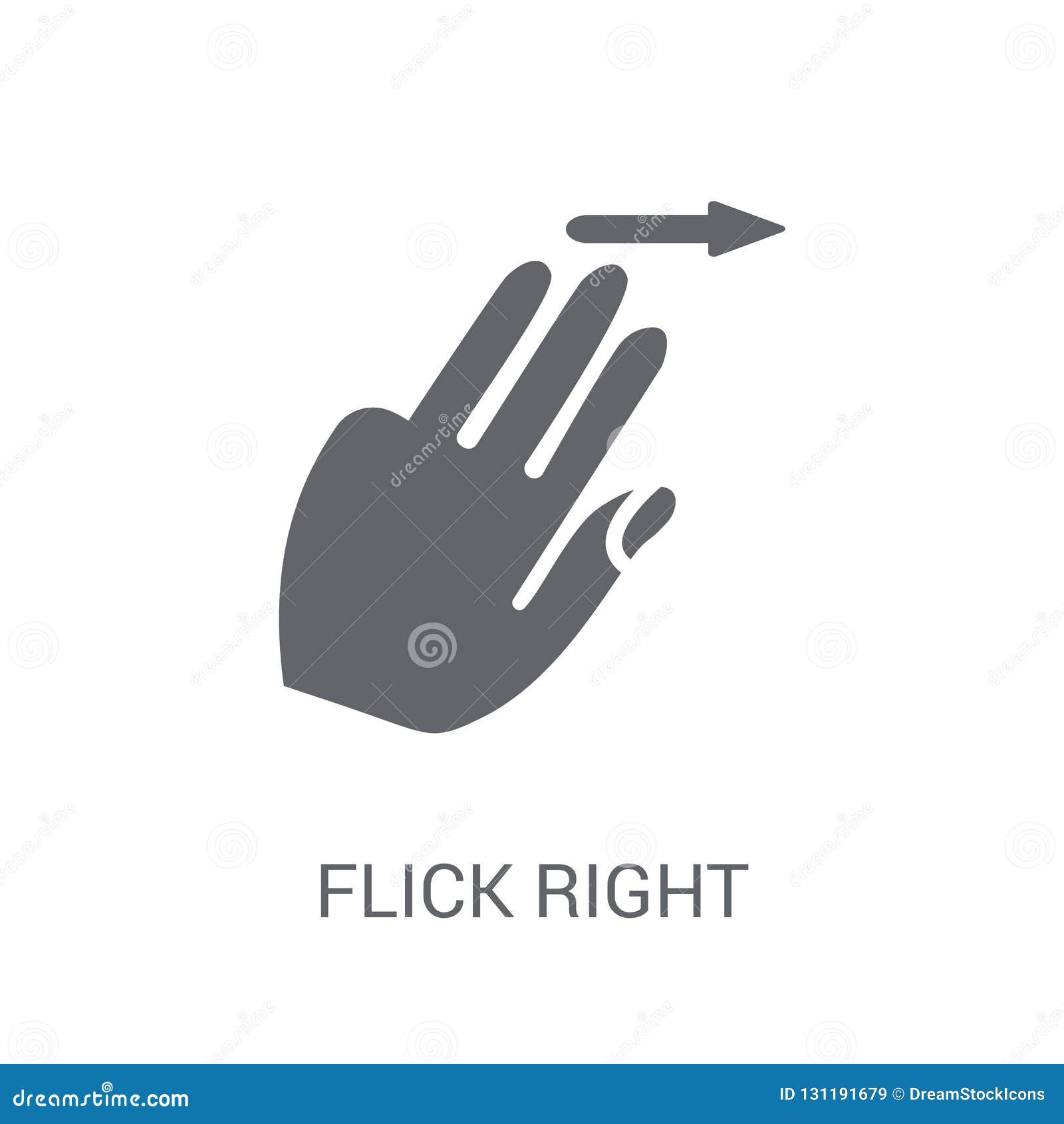 Flick Right Gesture Icon. Trendy Flick Right Gesture Logo Concept on ...