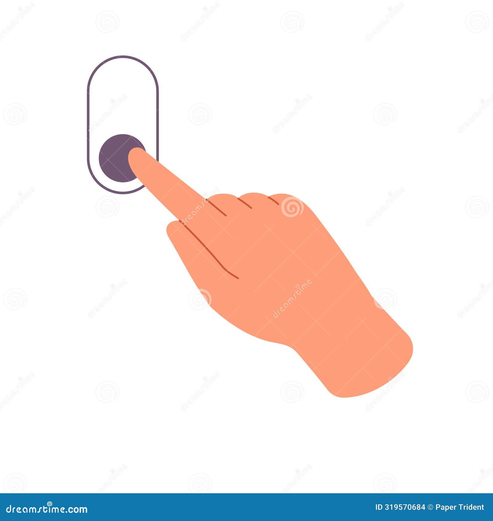 Flick Up or Down Hand Gesture for Touchscreen Interface Control. Person ...