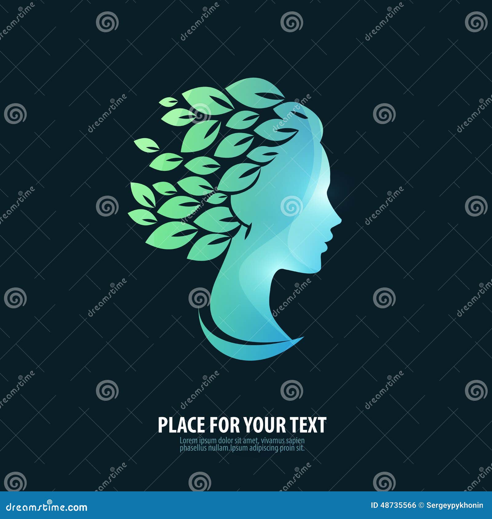 Flicka Head S Logo Symbol, Emblem, Mall Vektor Illustrationer ...