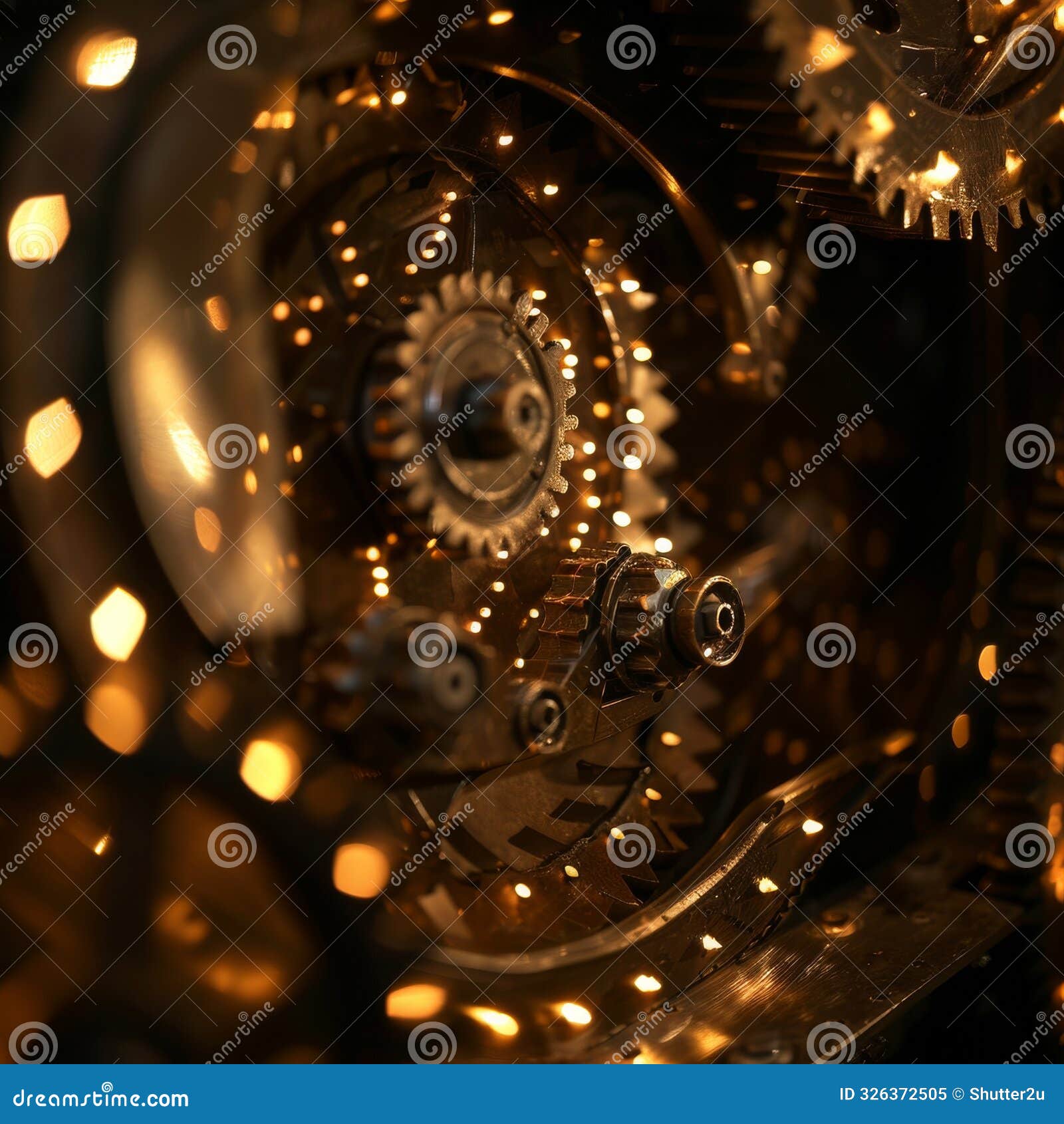 Flickering Lights And Rotating Gears Royalty-Free Stock Photo ...