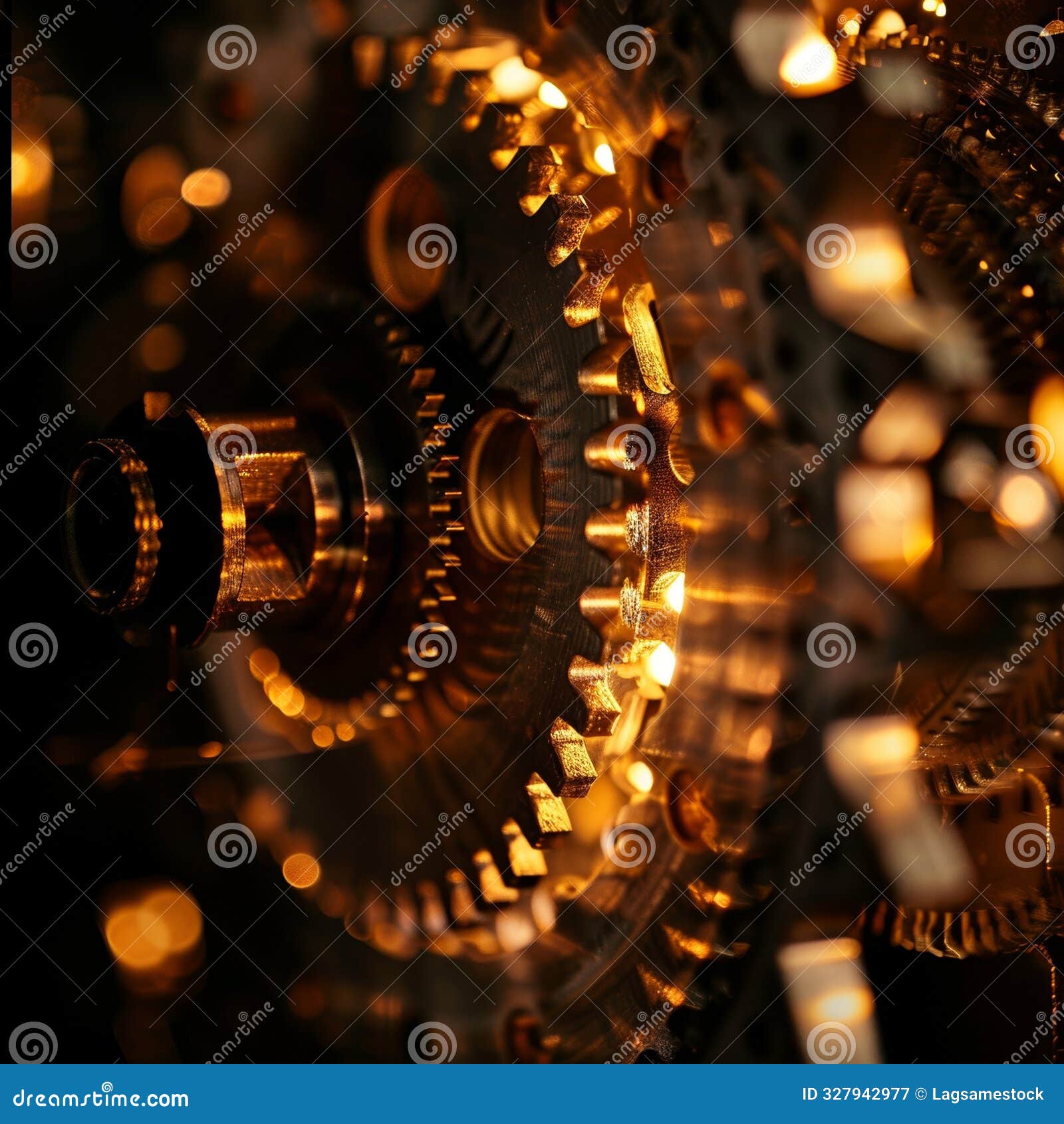 Flickering Lights And Rotating Gears Royalty-Free Stock Photo ...