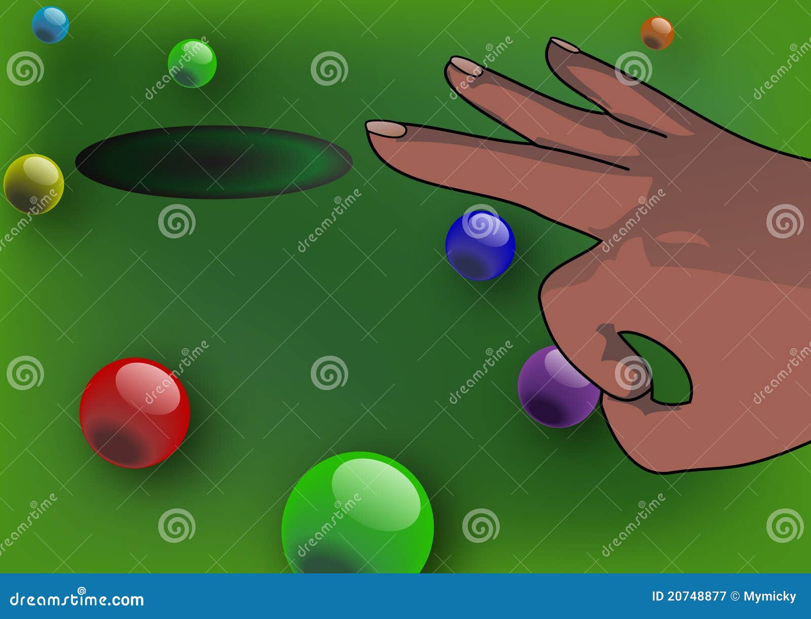 Flicking a ball stock illustration. Illustration of flicking - 20748877