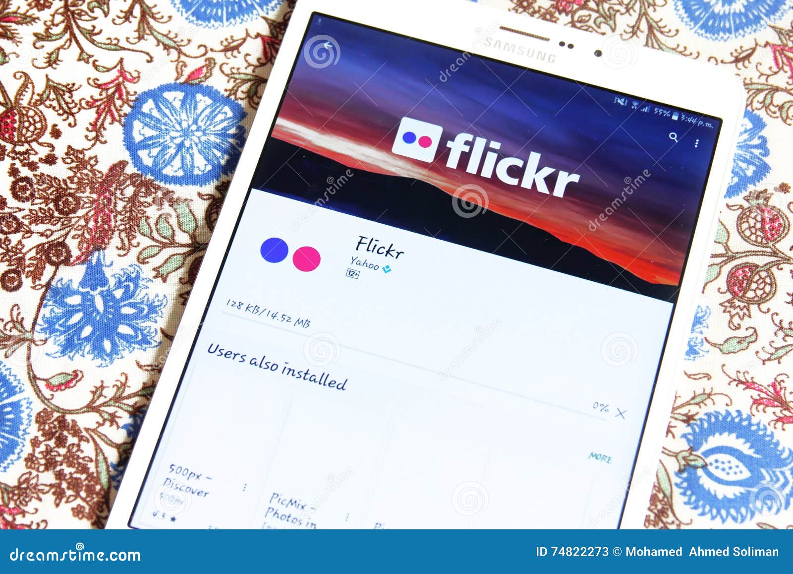 Flickr App En El Juego De Google Foto de archivo editorial - Imagen de ...