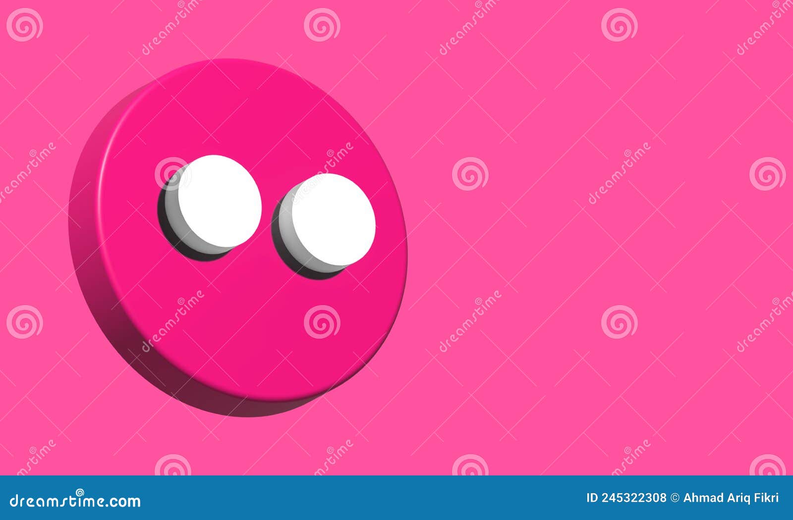 Flickr Circle Button Icon 3D. Elegant Template Blank Space Editorial ...