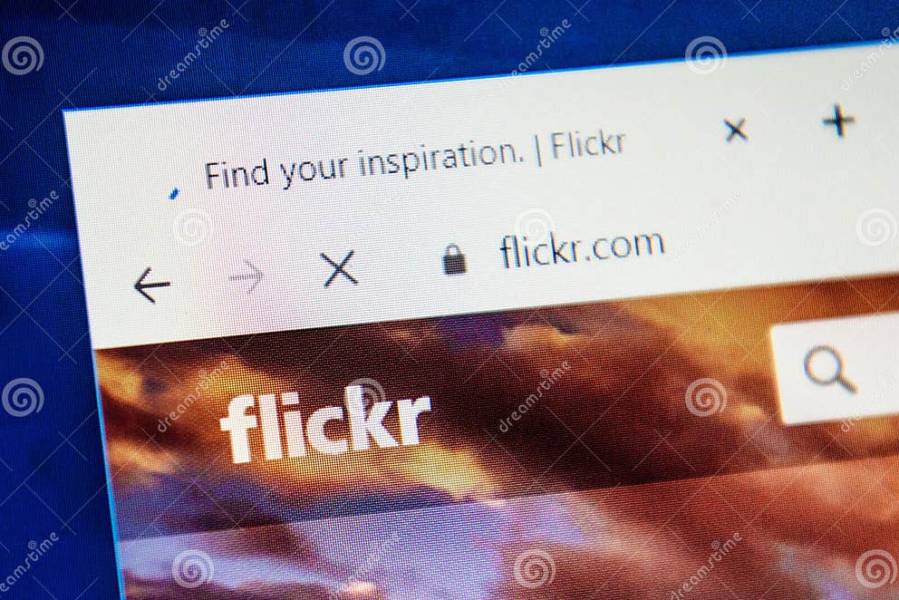 Flickr.com Web Site. Selective Focus. Editorial Photo - Image of ...