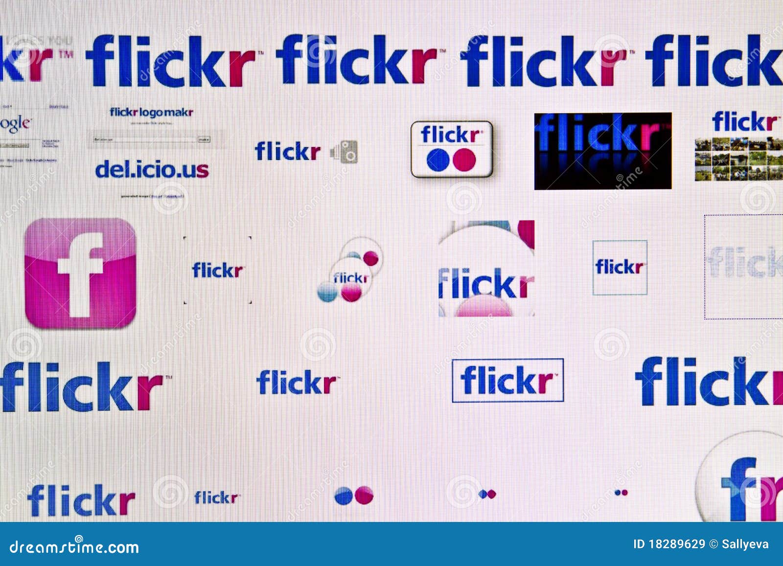 Flickr logo editorial stock image. Image of monitor, communication ...