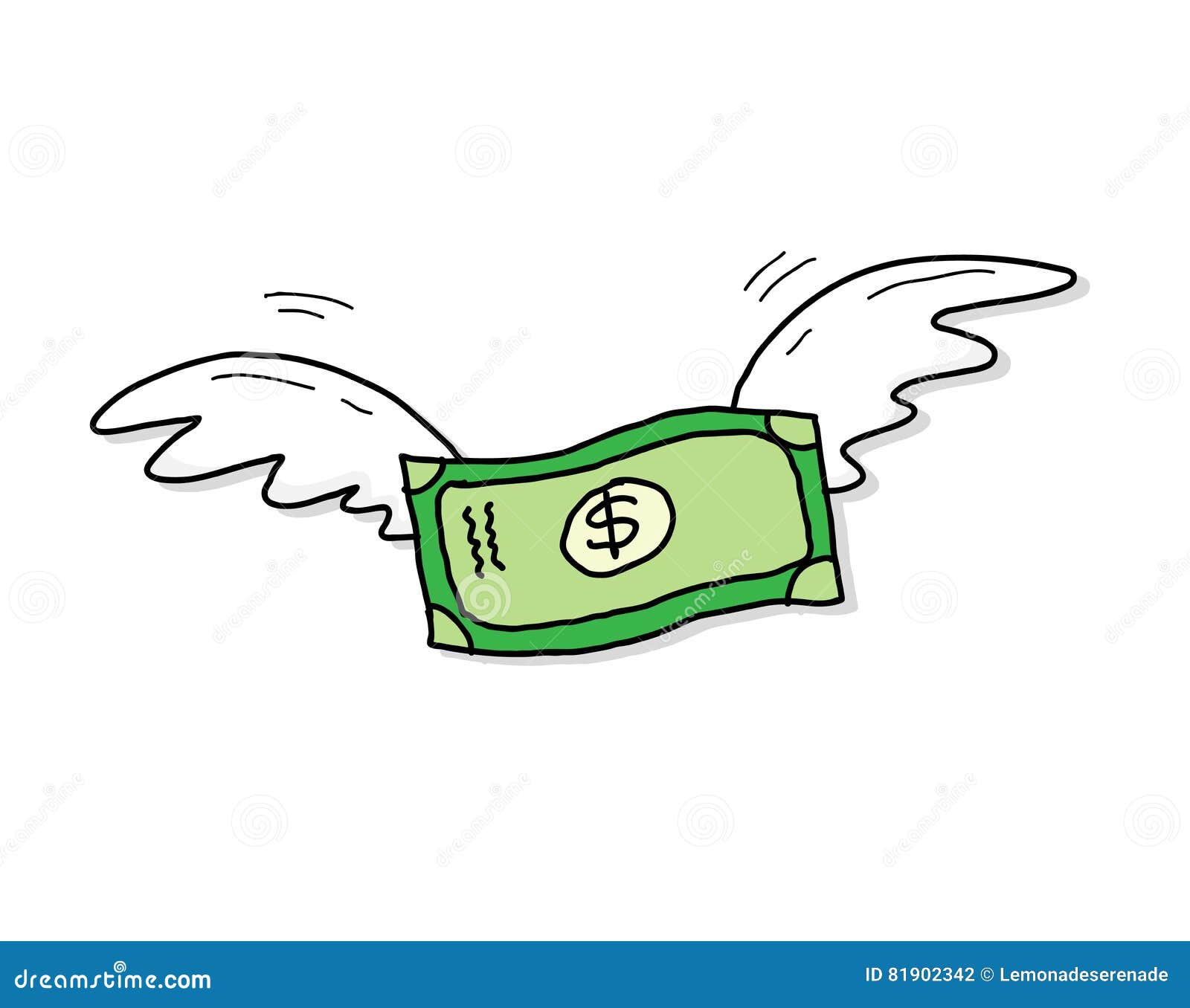 Fliegen-Geld-Dollar-Inflation Vektor Abbildung - Illustration von ...