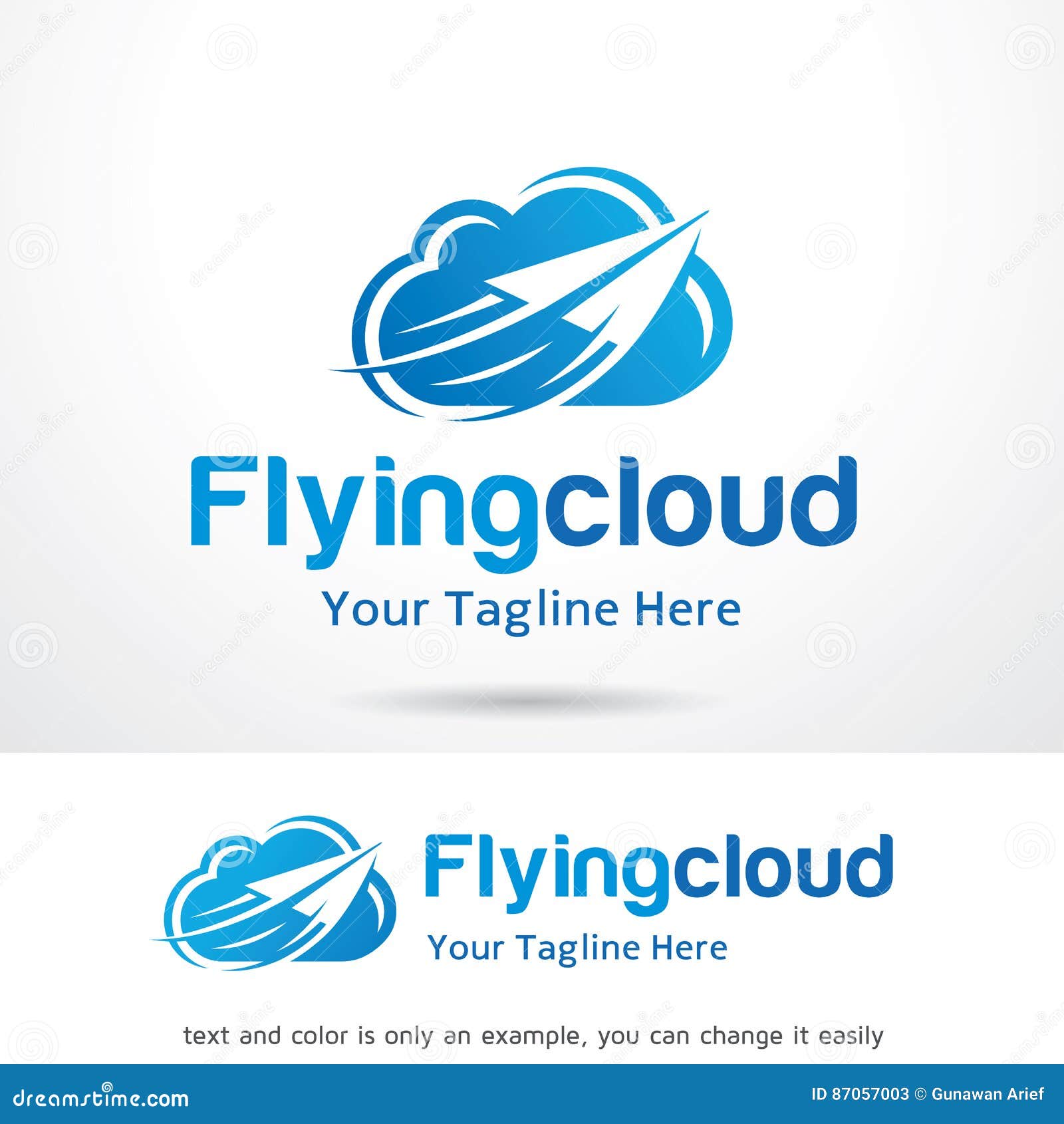 Fliegen-Wolke Logo Template Design Vector Vektor Abbildung ...