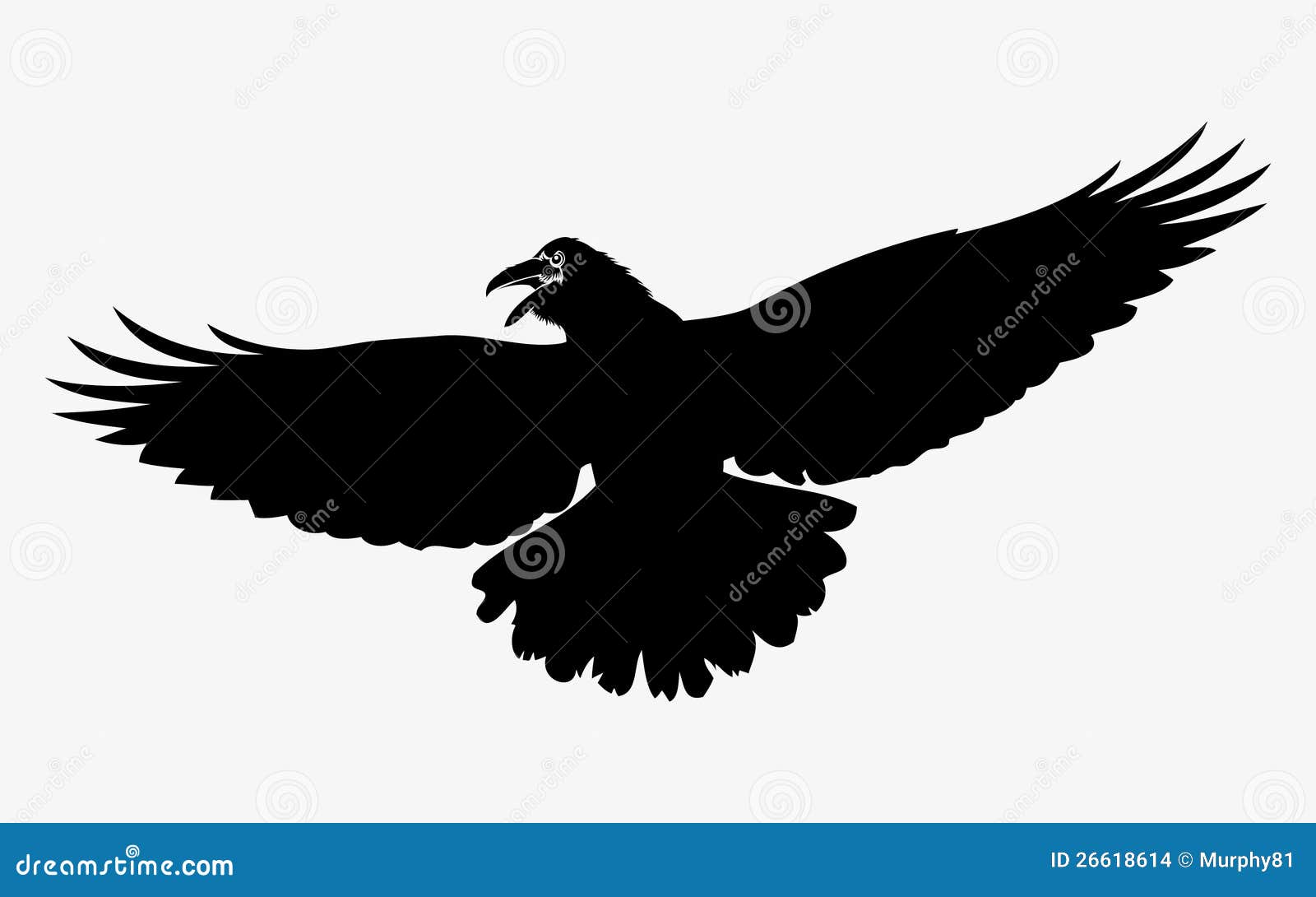 Fliegender Rabe vektor abbildung. Illustration von schönheit - 26618614