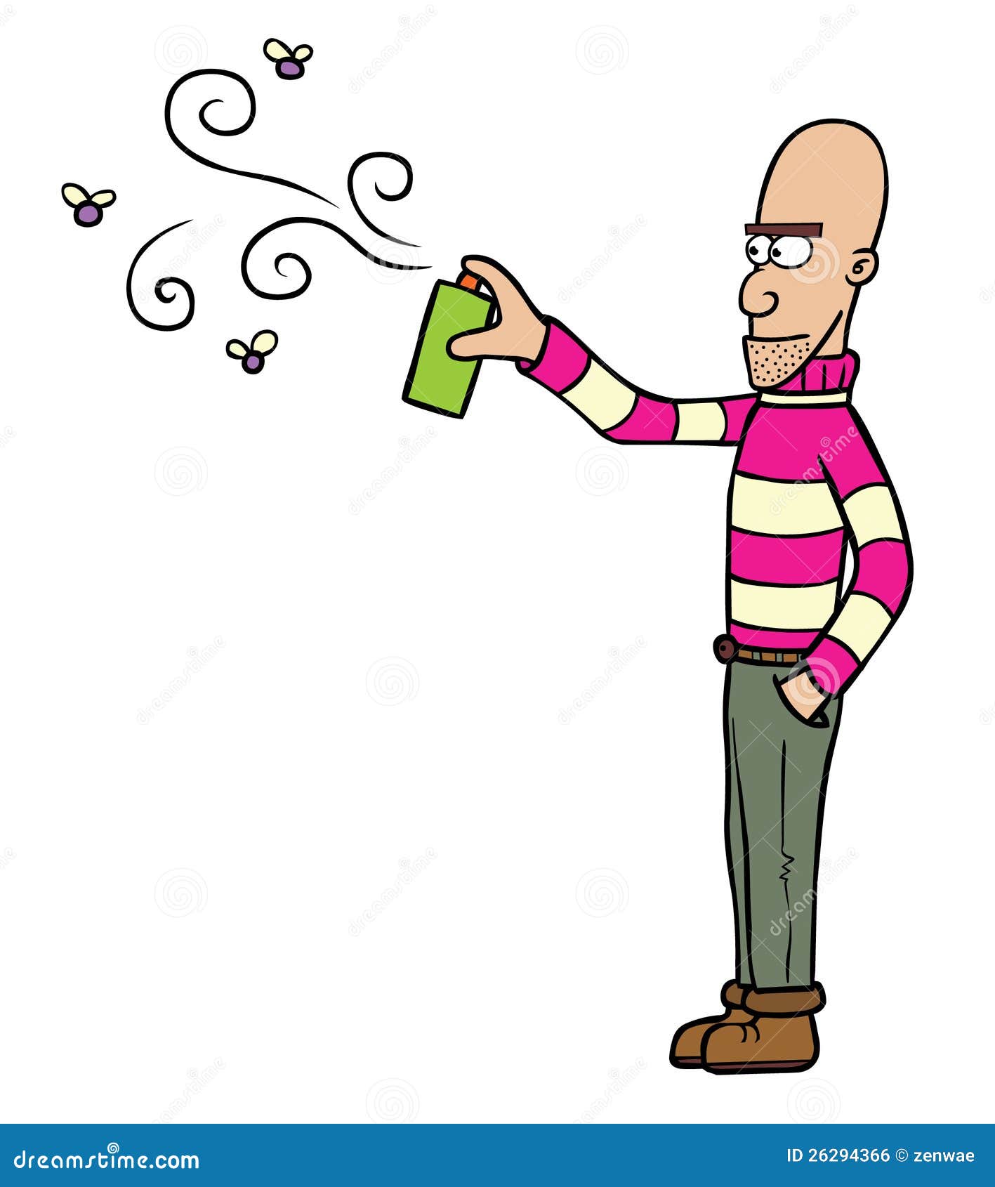 Flies Killer stock vector. Illustration of spraying, insect - 26294366