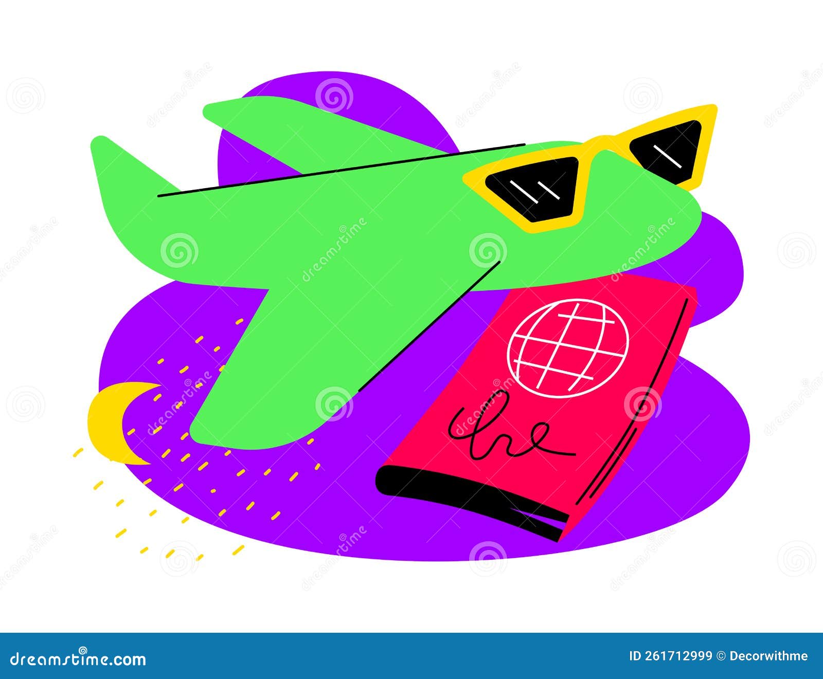 Flight Abroad - Colorful Flat Design Style Illustration Stock Vector ...