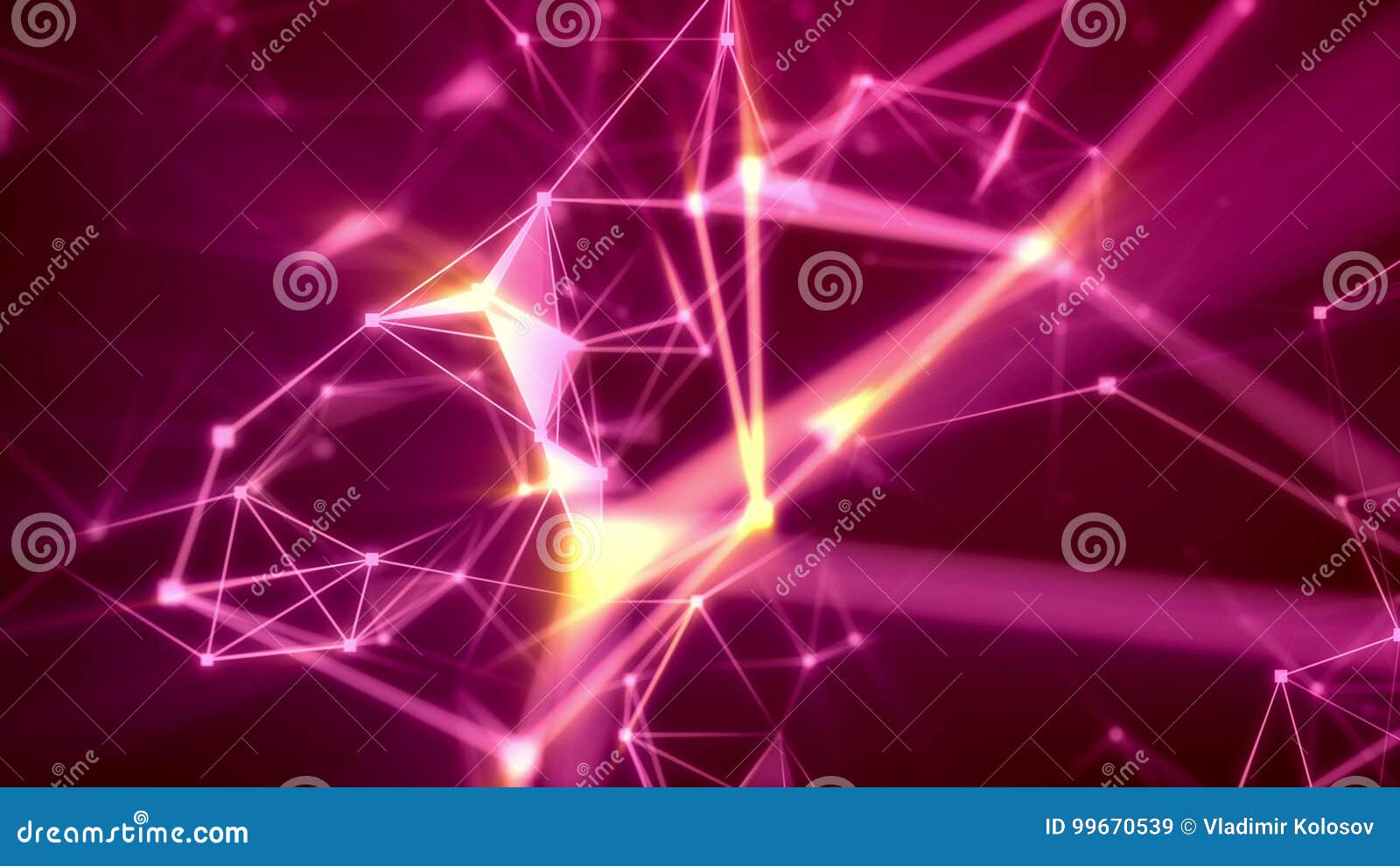 Flight through the Abstract Purple Cyber Space Stock Illustration ...