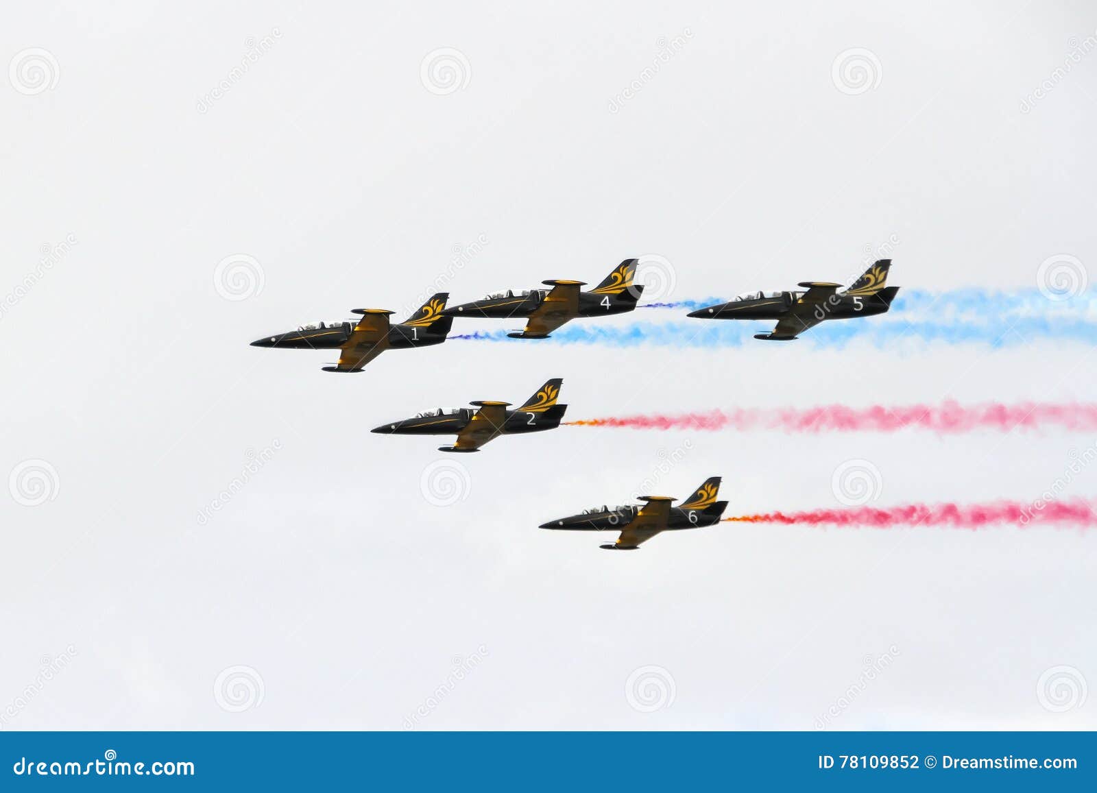 The Flight of Aircraft in the Air Stock Photo - Image of aerobatics ...