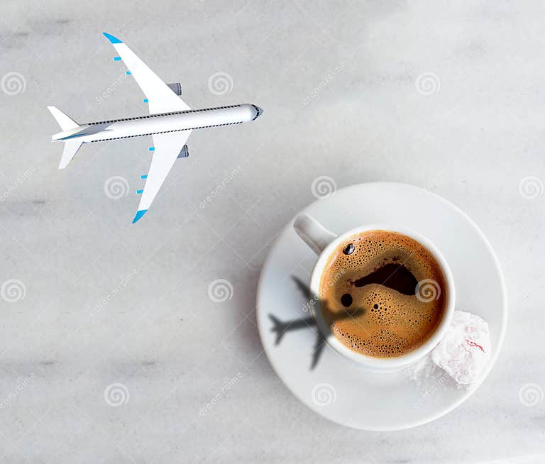 Flight airplane coffee stock image. Image of terminal - 187983543