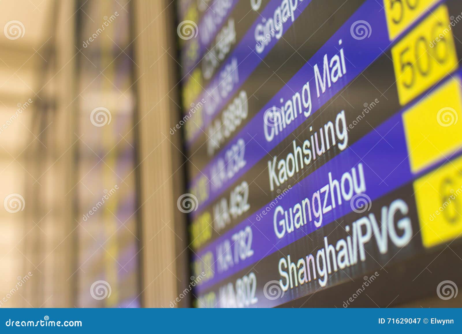 Flight on billboard stock image. Image of message, arrival - 71629047