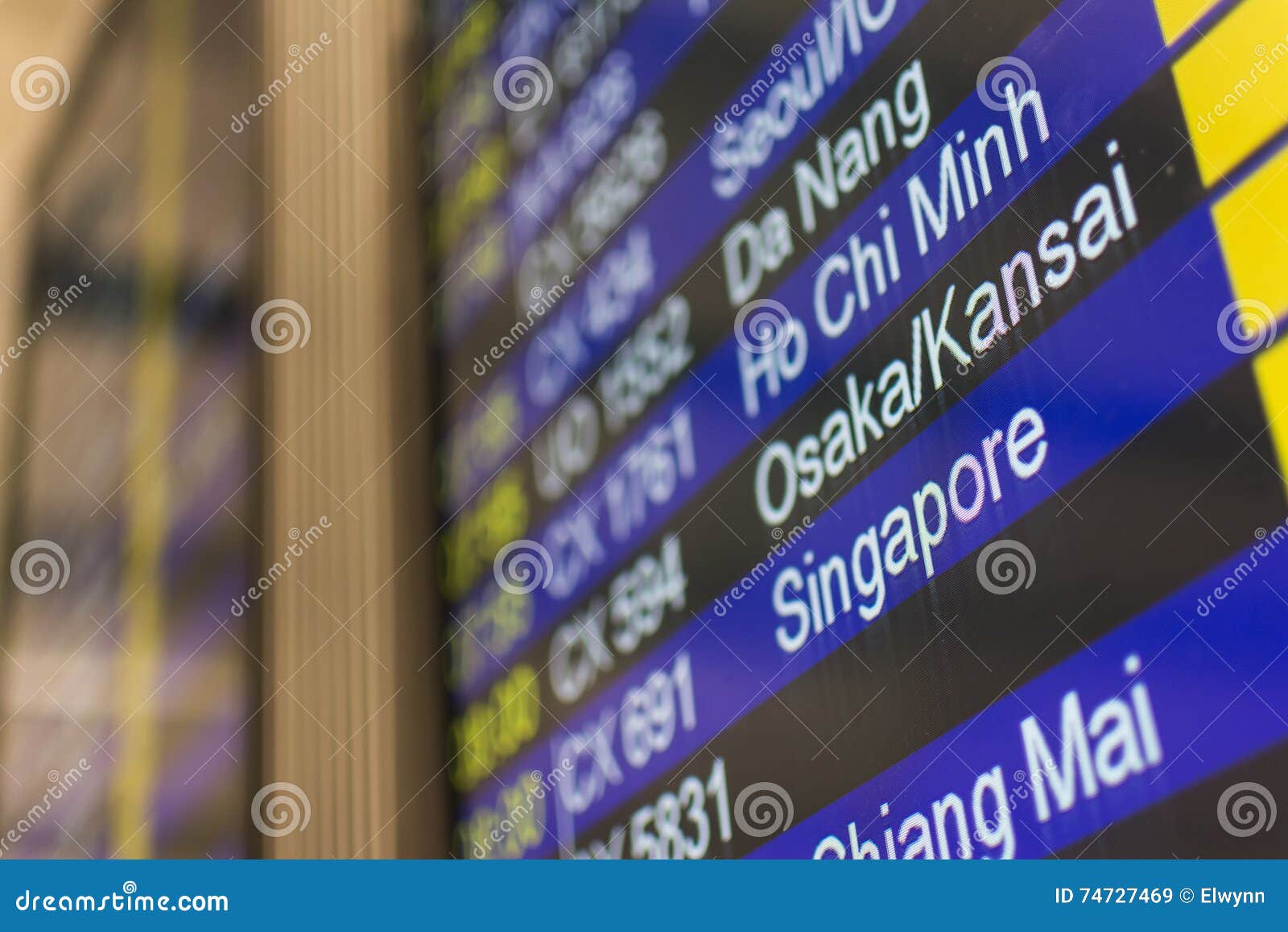 Flight on billboard stock image. Image of flight, airline - 74727469