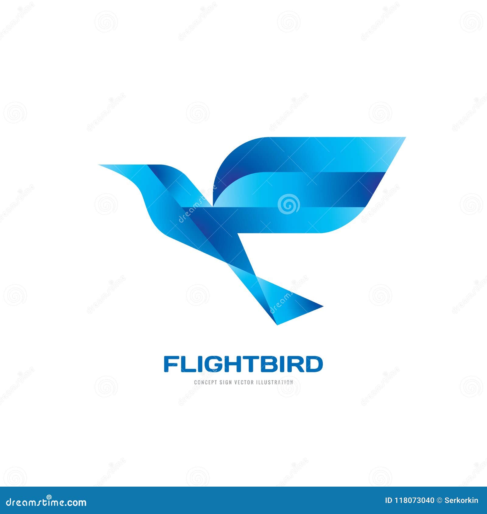 Flight Bird - Concept Logo Template Vector Illustration. Abstract Wings ...