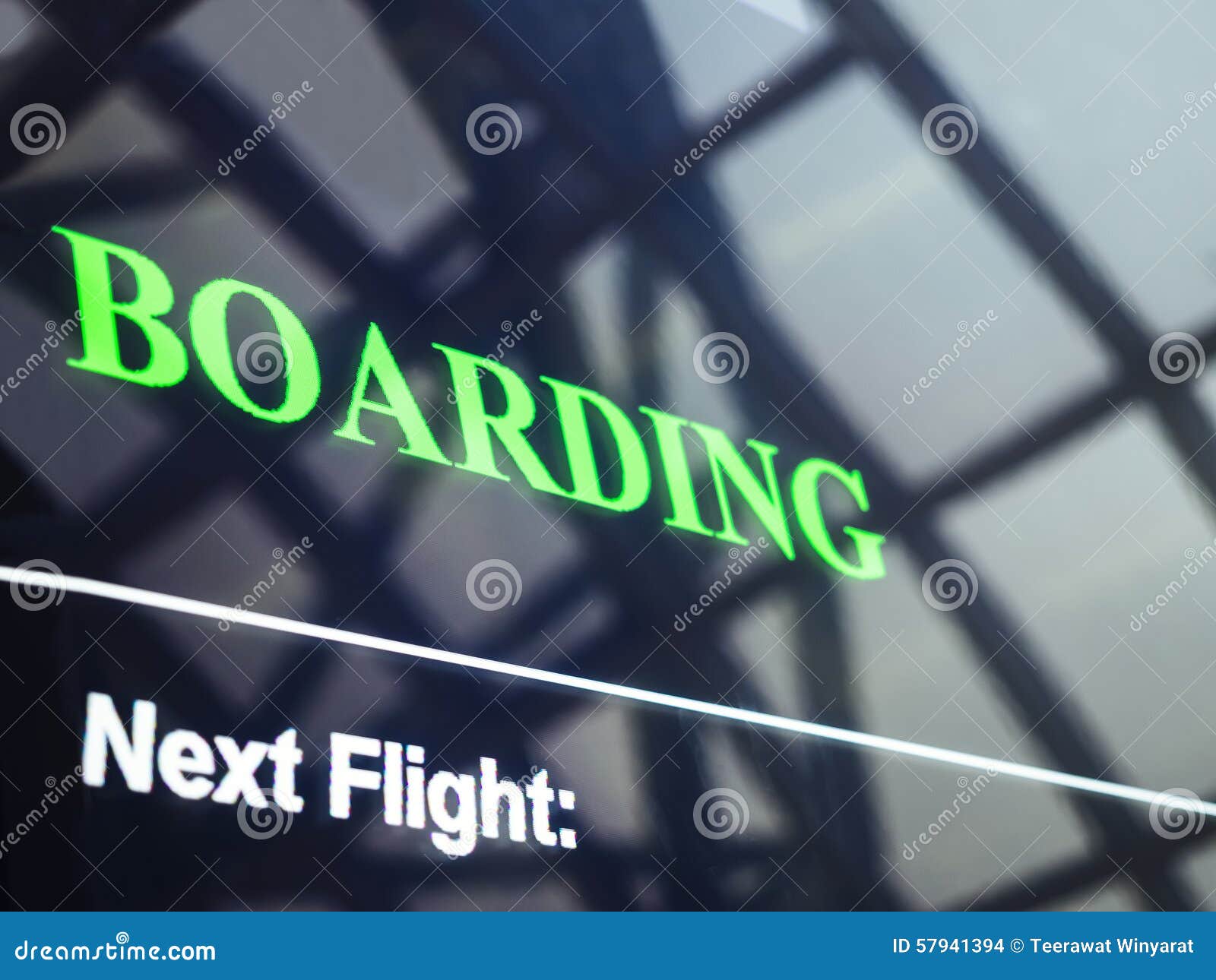 Flight Boarding Information Signage at the Airport Stock Photo - Image ...