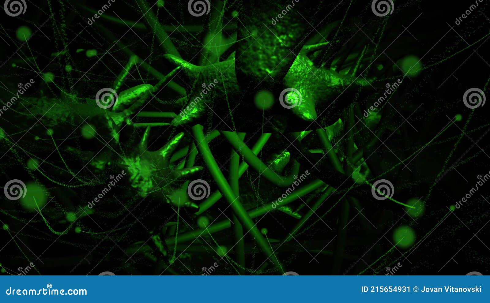 Flight through brain. stock illustration. Illustration of cell - 215654931