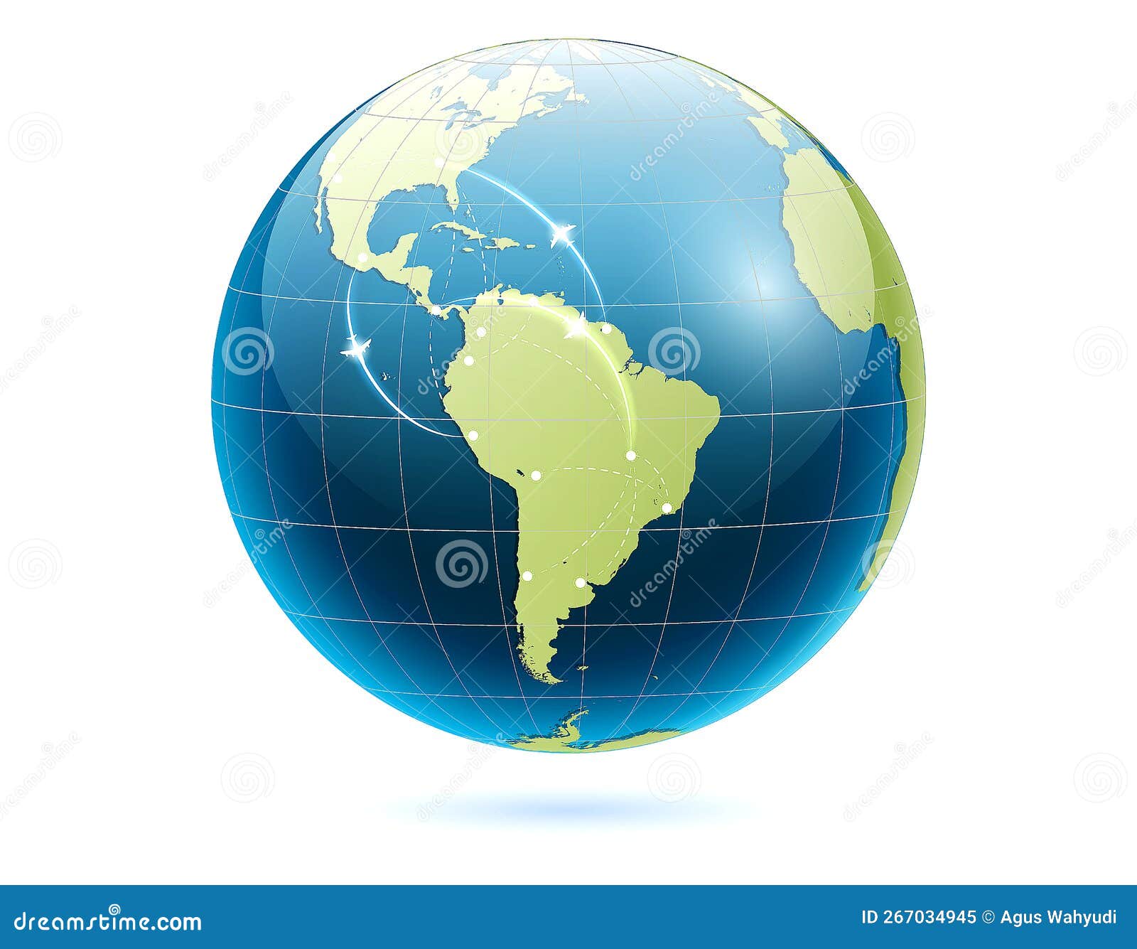 Set of Realistic Earth Globe Interconnected Isolated. Stock ...