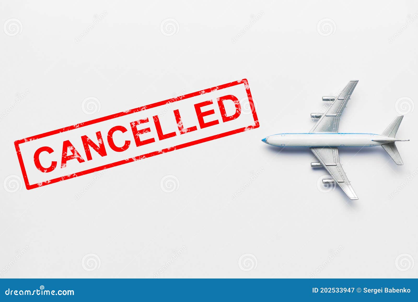 Flight Cancelled Concept Due To Pandemic and Virus Stock Image - Image ...
