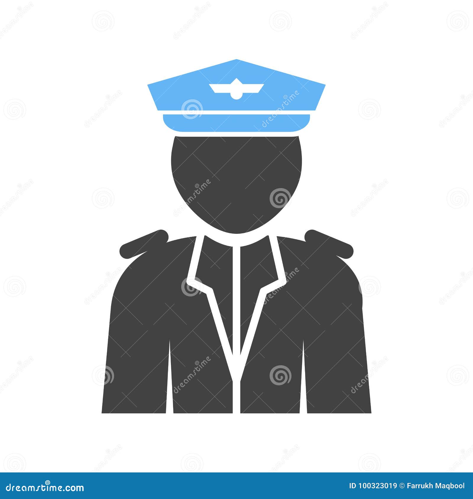 Flight Captain stock vector. Illustration of vector - 100323019