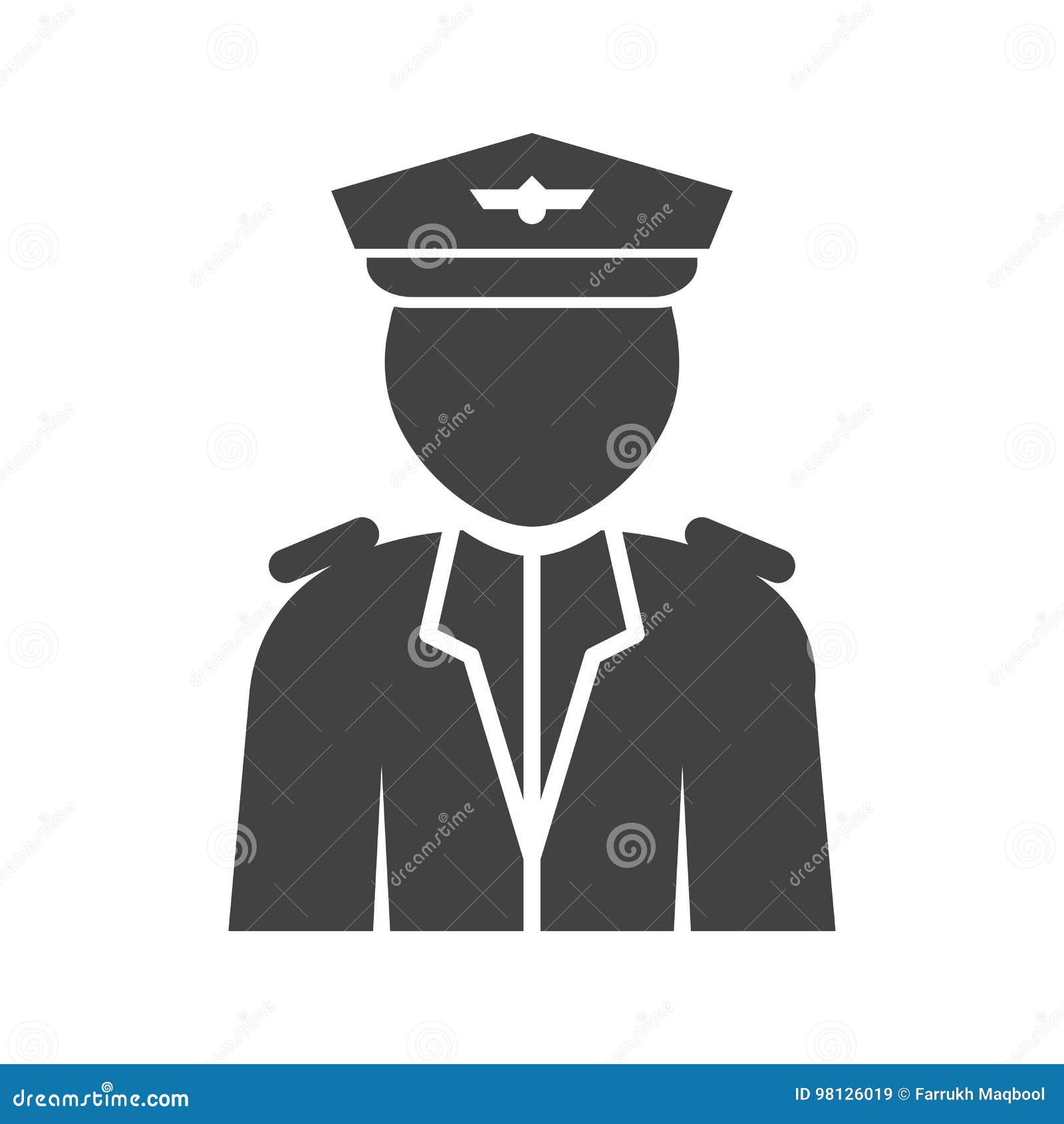 Flight Captain stock vector. Illustration of professional - 98126019