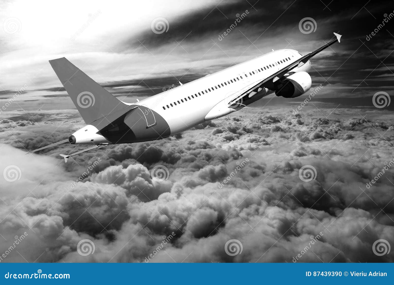 Flight through Clouds,Clouds Seen from an Airplane, Sunshine, Soil ...