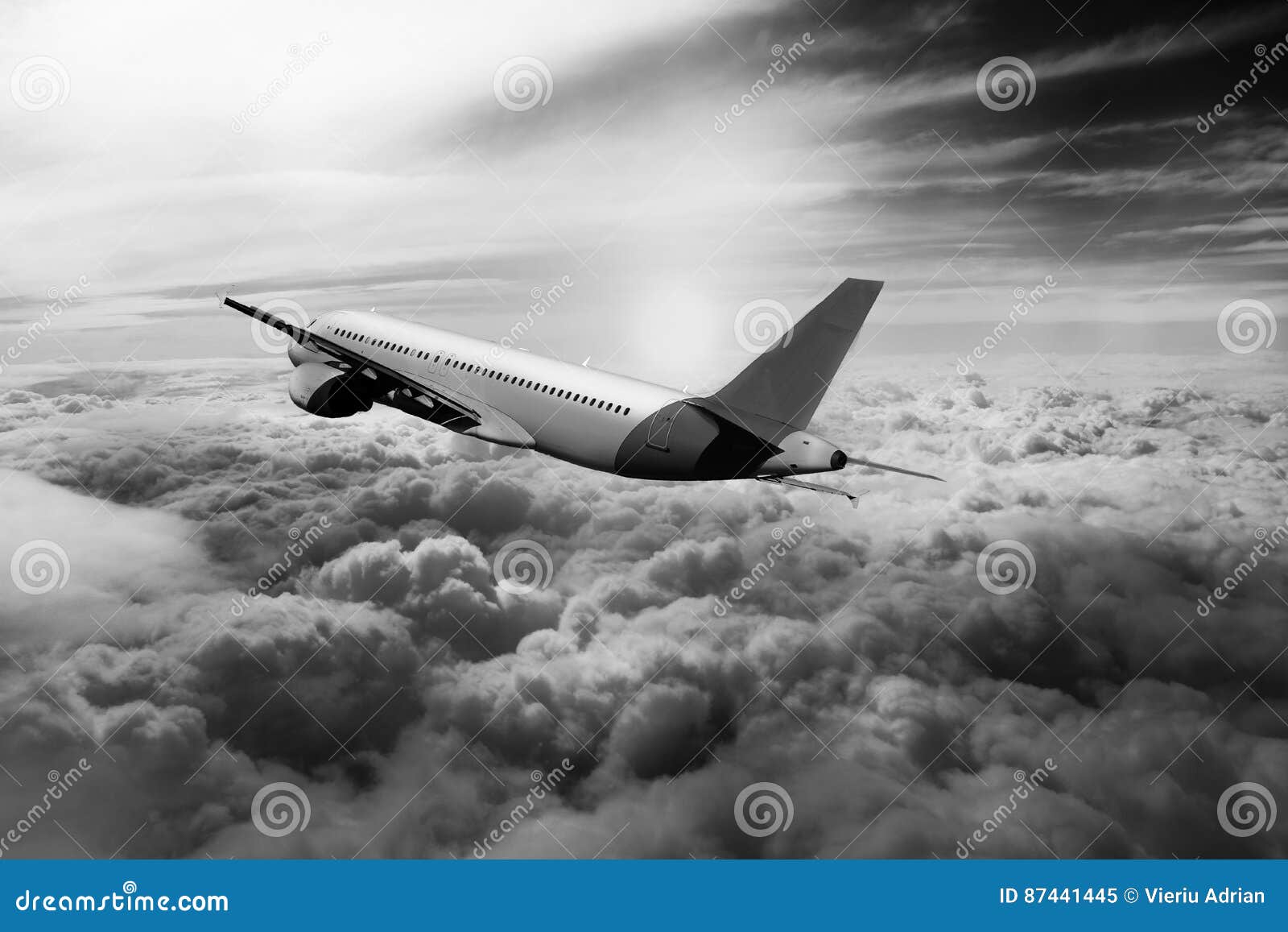 Flight through Clouds,Clouds Seen from an Airplane, Sunshine, Soil ...