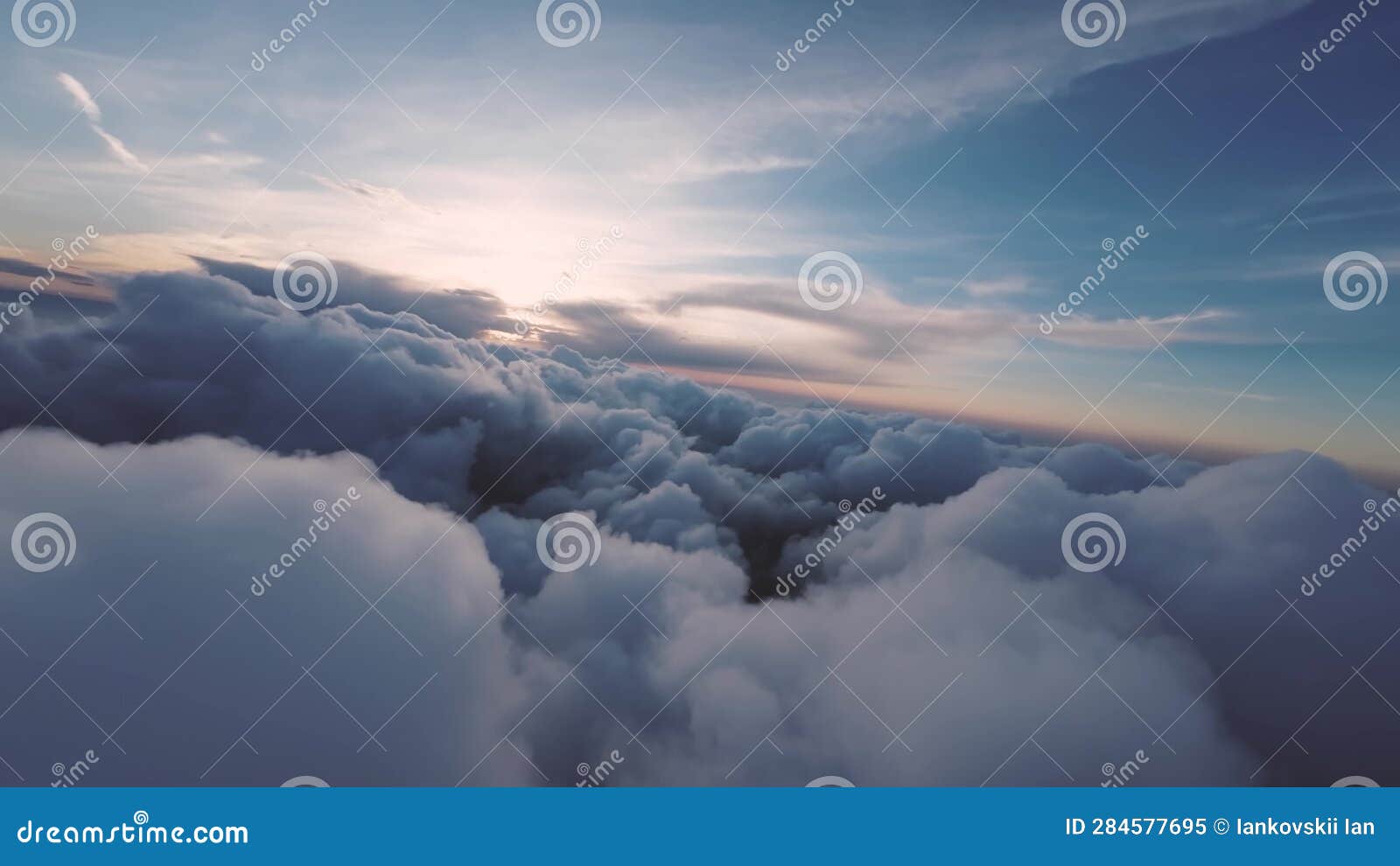 Flight between the Clouds, First-person View of the Aircraft during the ...